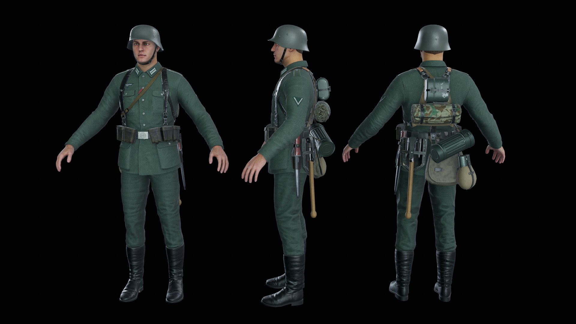 3D German Soldier World War 2 Model - TurboSquid 2418633