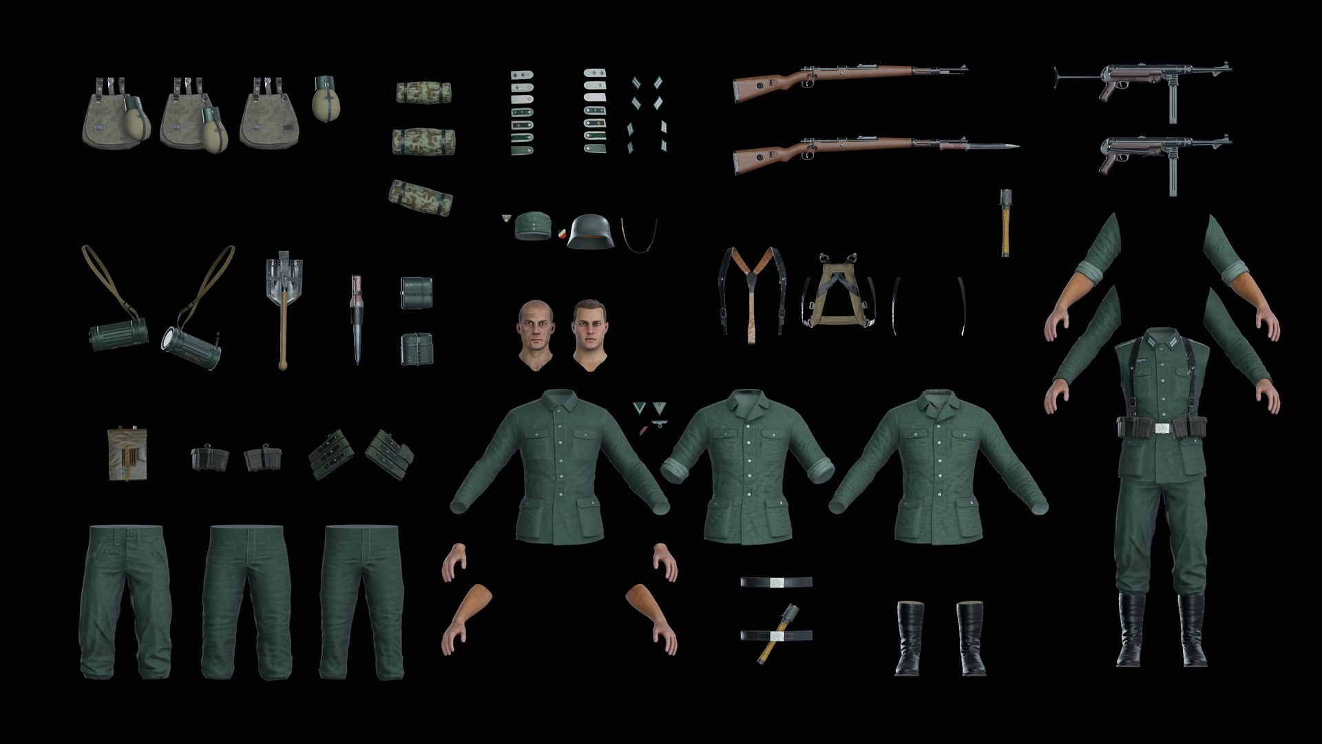 3D German Soldier World War 2 Model - TurboSquid 2418633