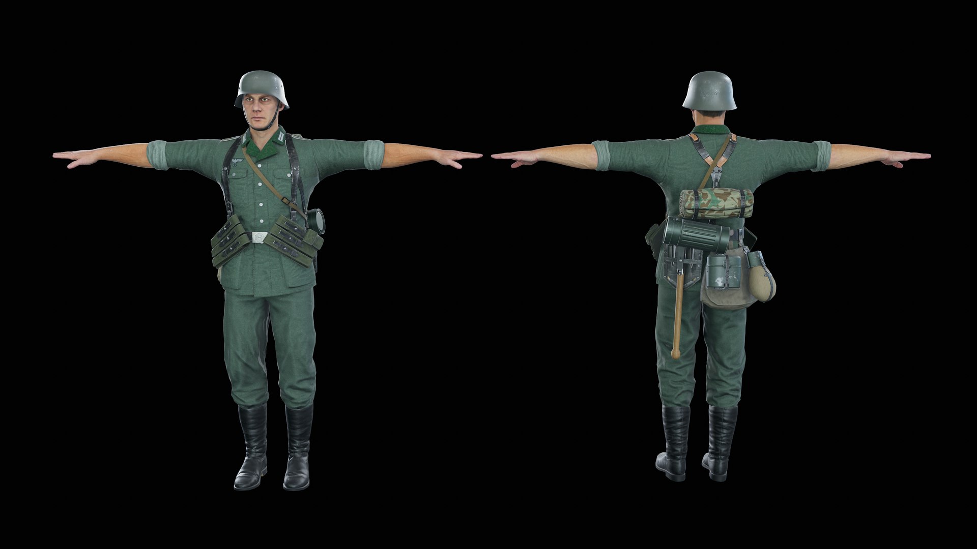 3D German Soldier World War 2 Model - TurboSquid 2418633