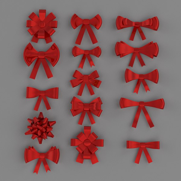 ribbon bow 3d model