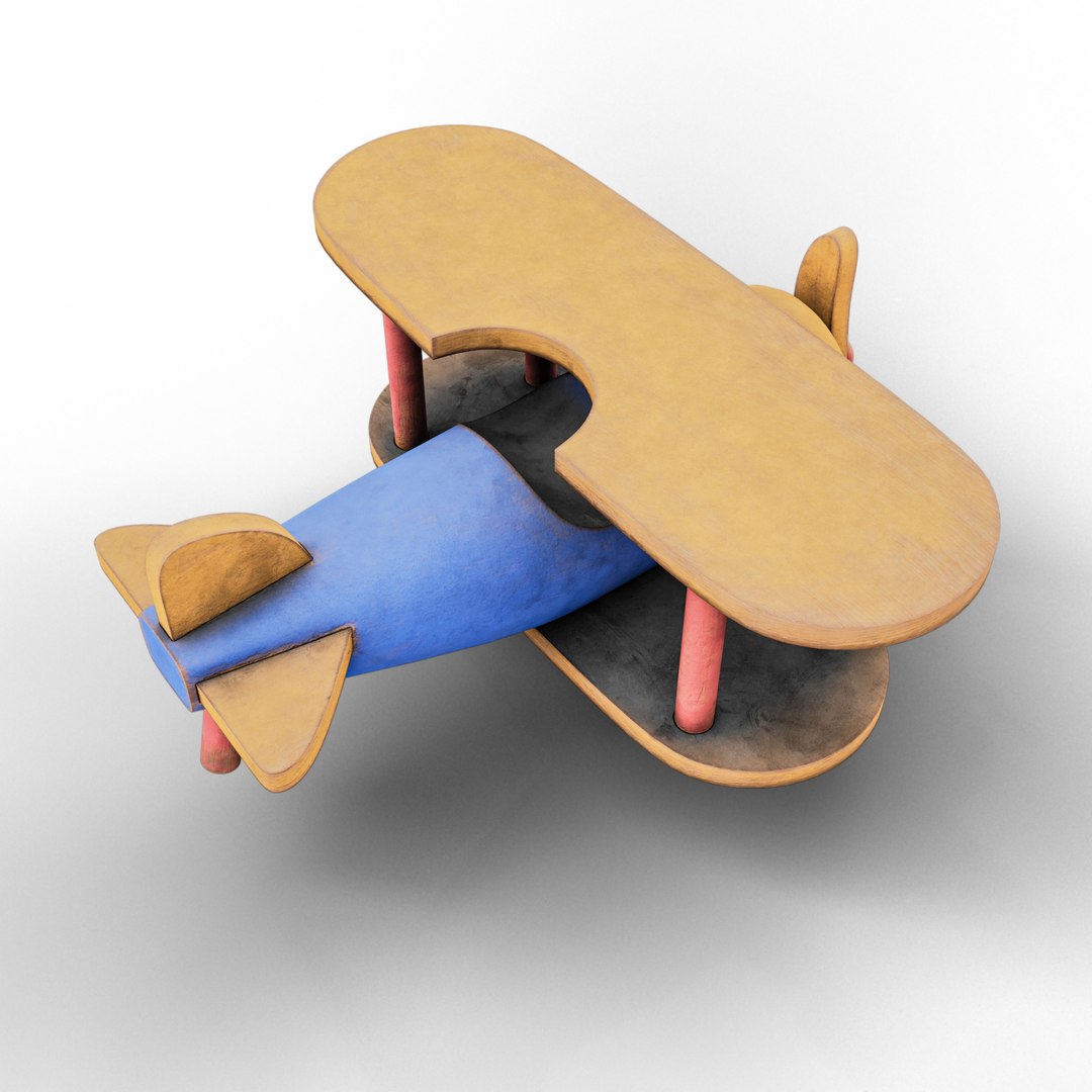 Wooden Old Airplane Toy 3D Model - TurboSquid 2248195