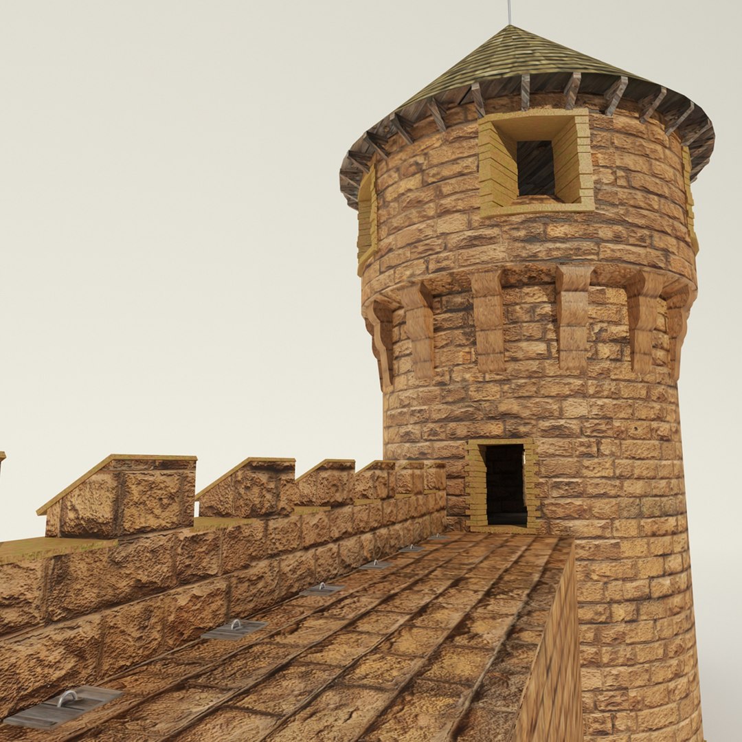 Realistic Medieal Castle Tower Obj