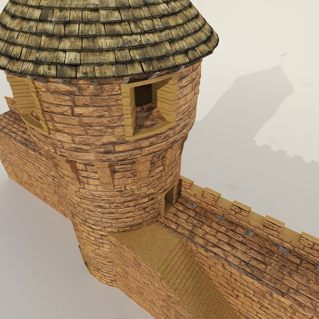 Realistic Medieal Castle Tower Obj
