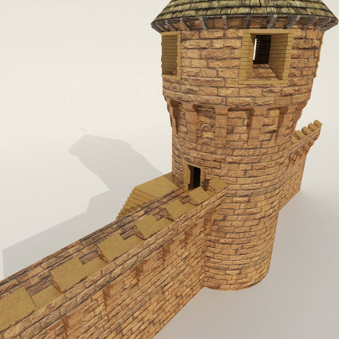 Realistic Medieal Castle Tower Obj