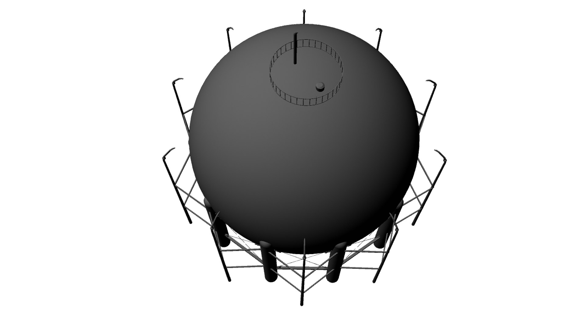 Liquid Oxygen Tank Lox 3d Model