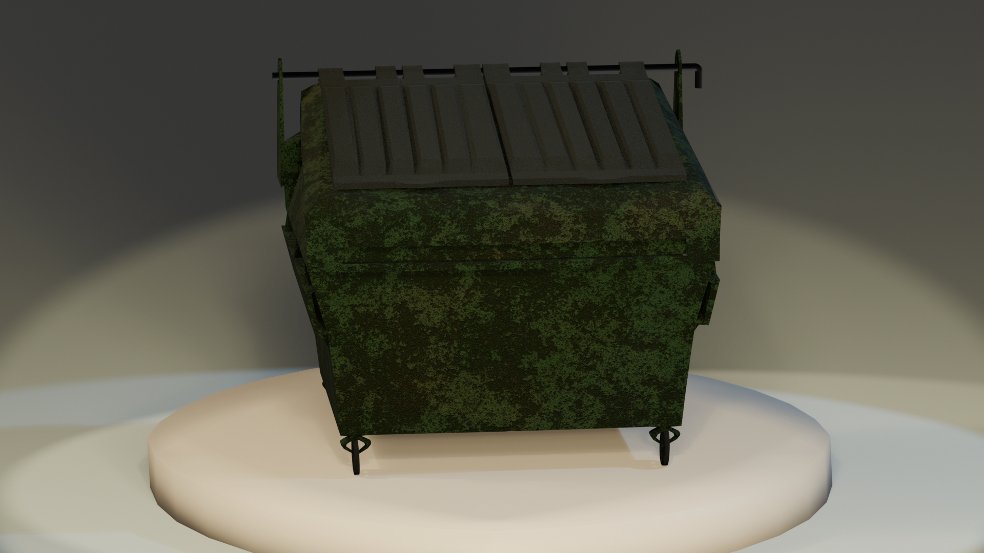3D Model Realistic Dumpster - Low Poly Game Ready Low-poly 3D Model ...
