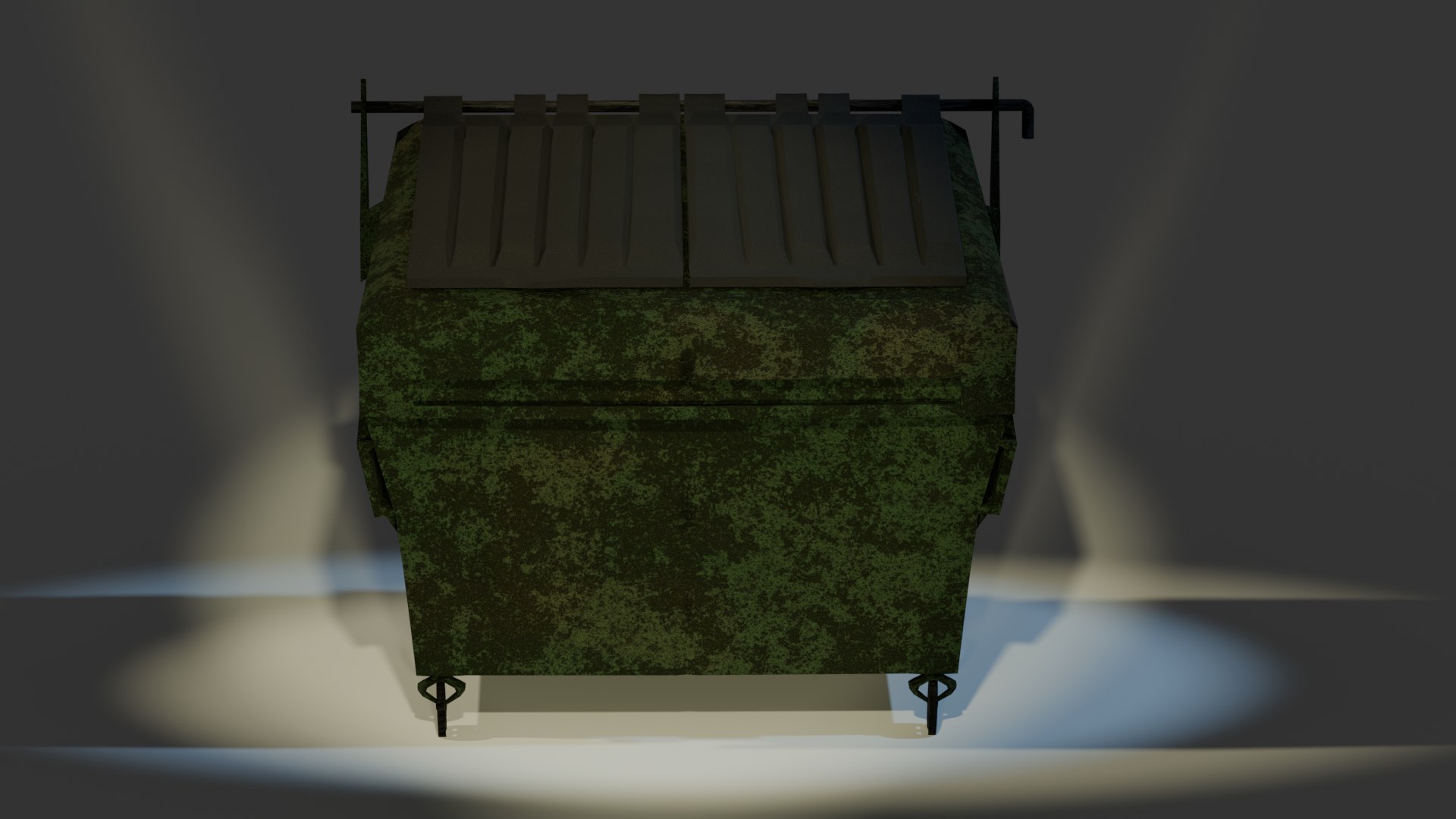 3D Model Realistic Dumpster - Low Poly Game Ready Low-poly 3D Model ...