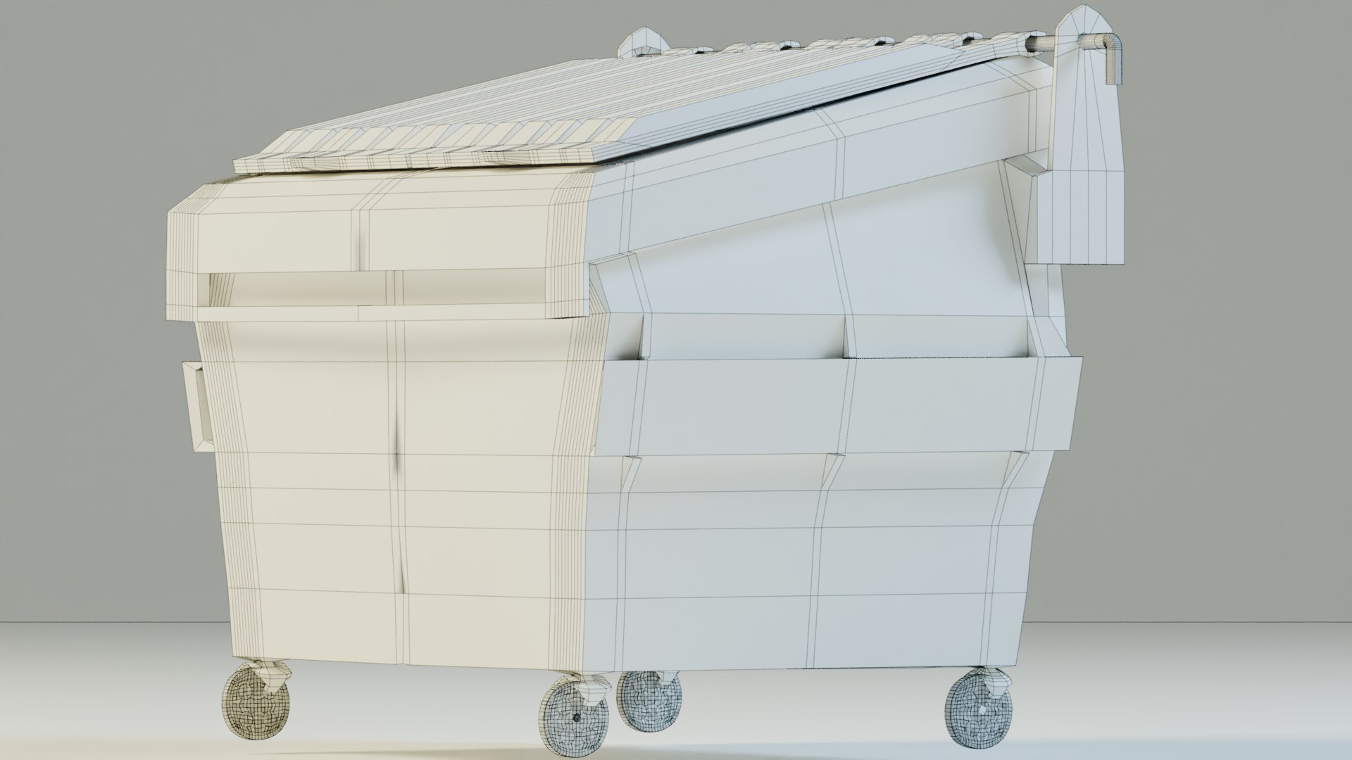 3D Model Realistic Dumpster - Low Poly Game Ready Low-poly 3D Model ...