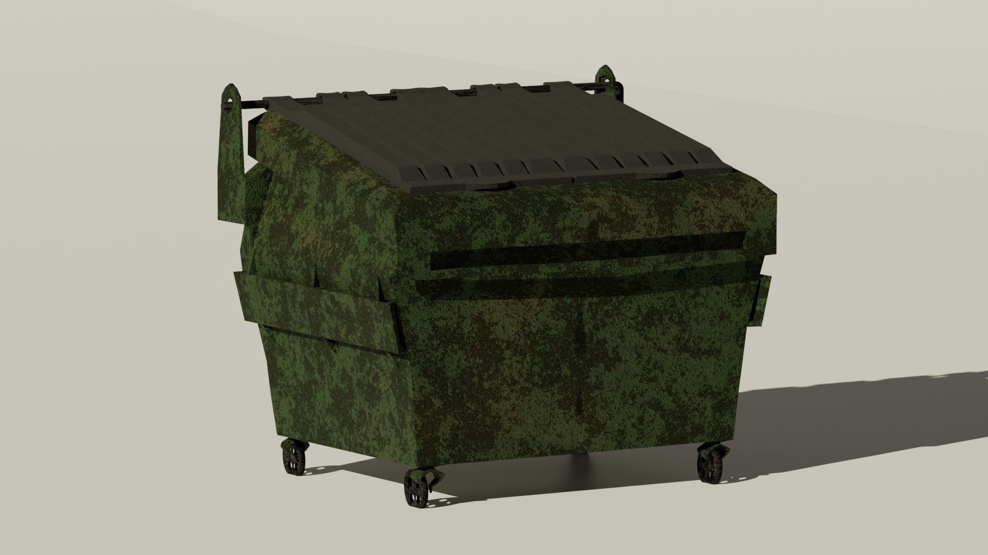 3D Model Realistic Dumpster - Low Poly Game Ready Low-poly 3D Model ...
