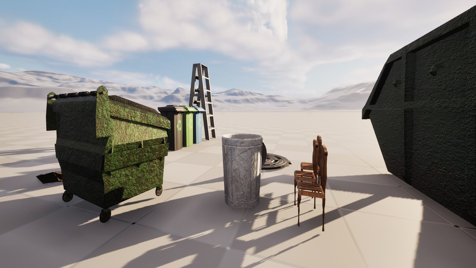 3D Model Realistic Dumpster - Low Poly Game Ready Low-poly 3D Model ...