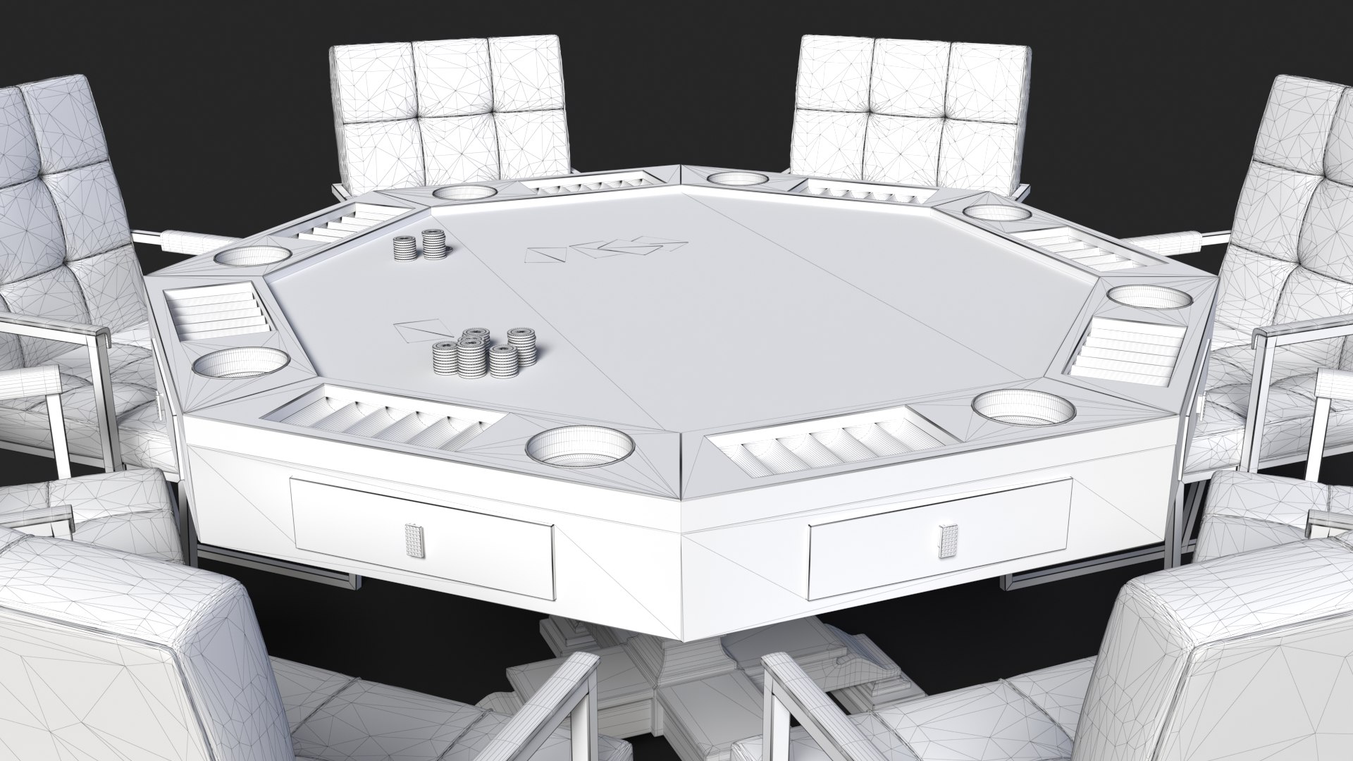 Poker Table Model - TurboSquid 1595865