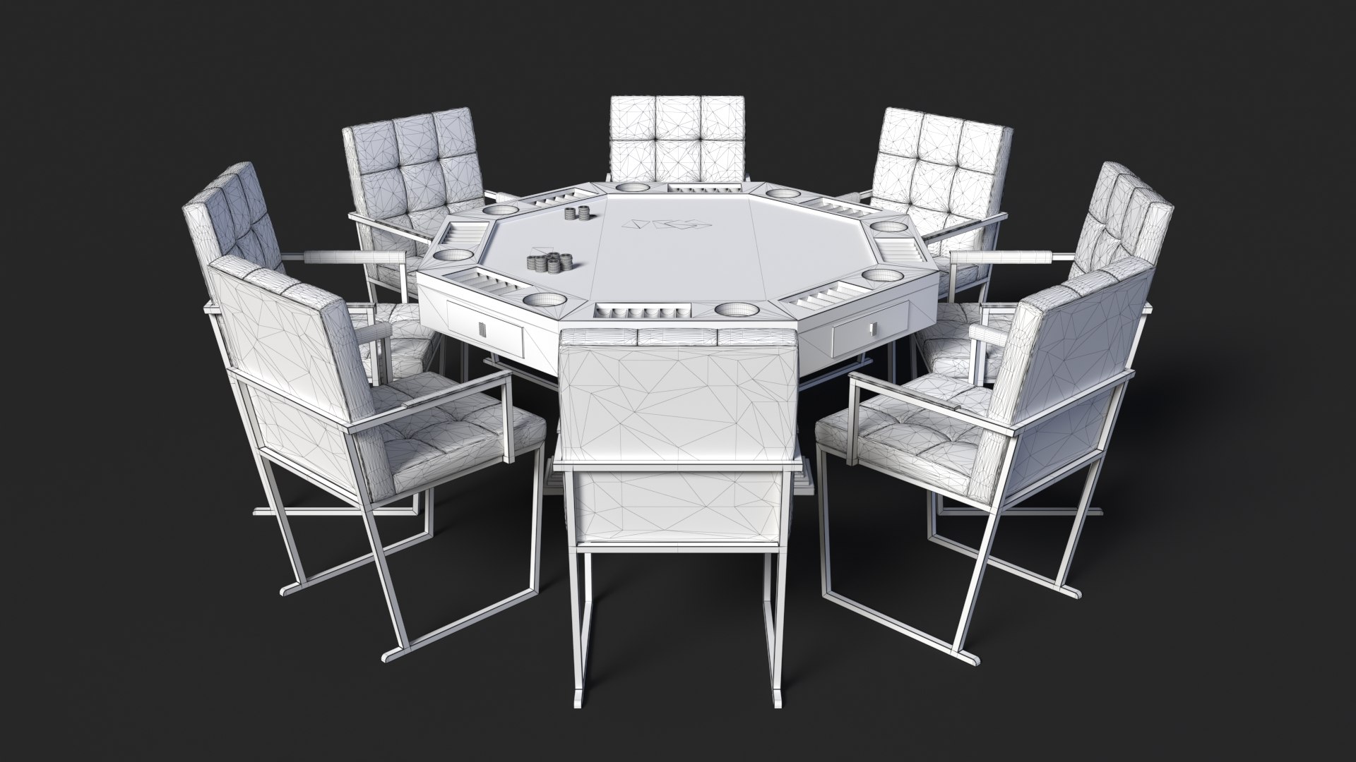 Poker Table Model - TurboSquid 1595865