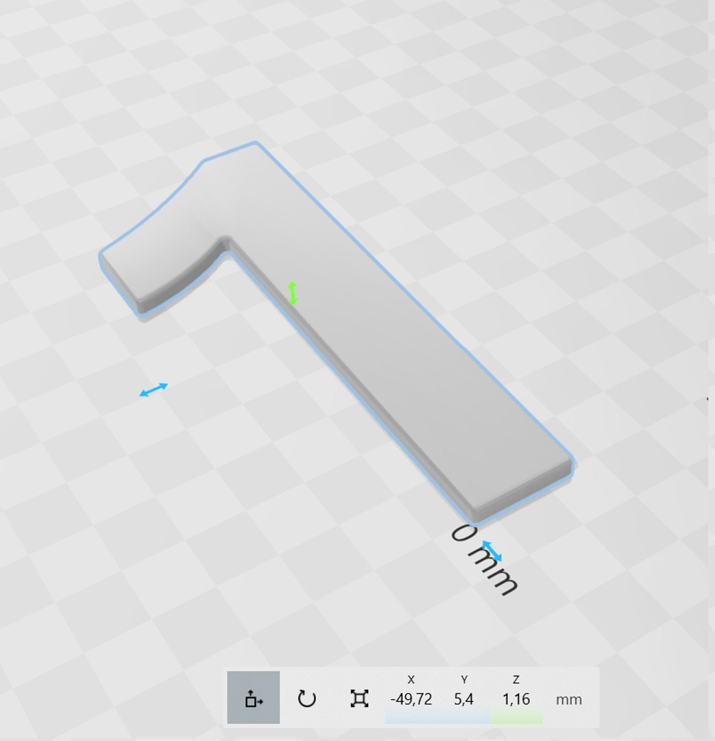 Number 1 3D Model - TurboSquid 2208982