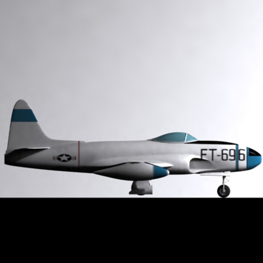 3d P-80 Jet Fighter Model