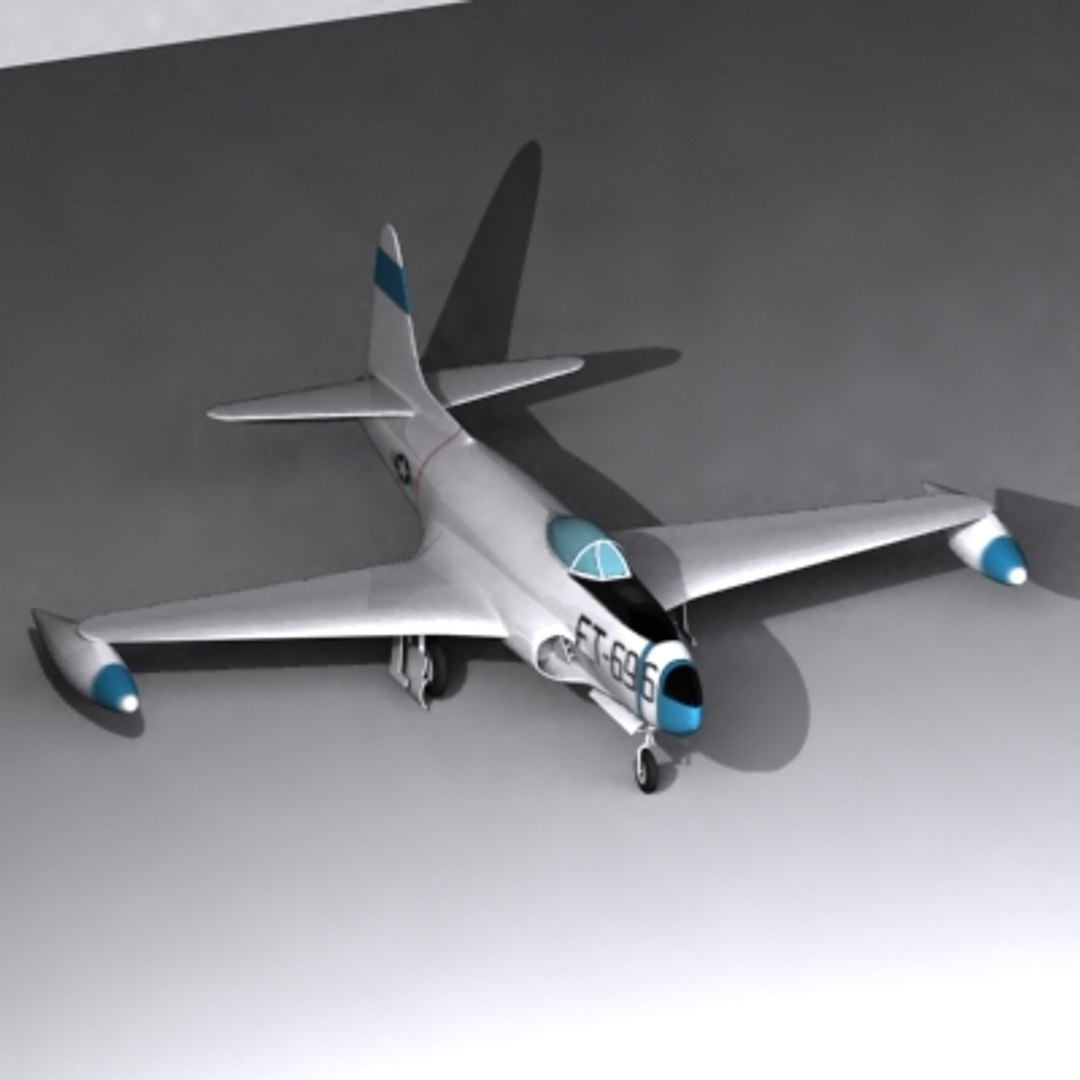 3d P-80 Jet Fighter Model