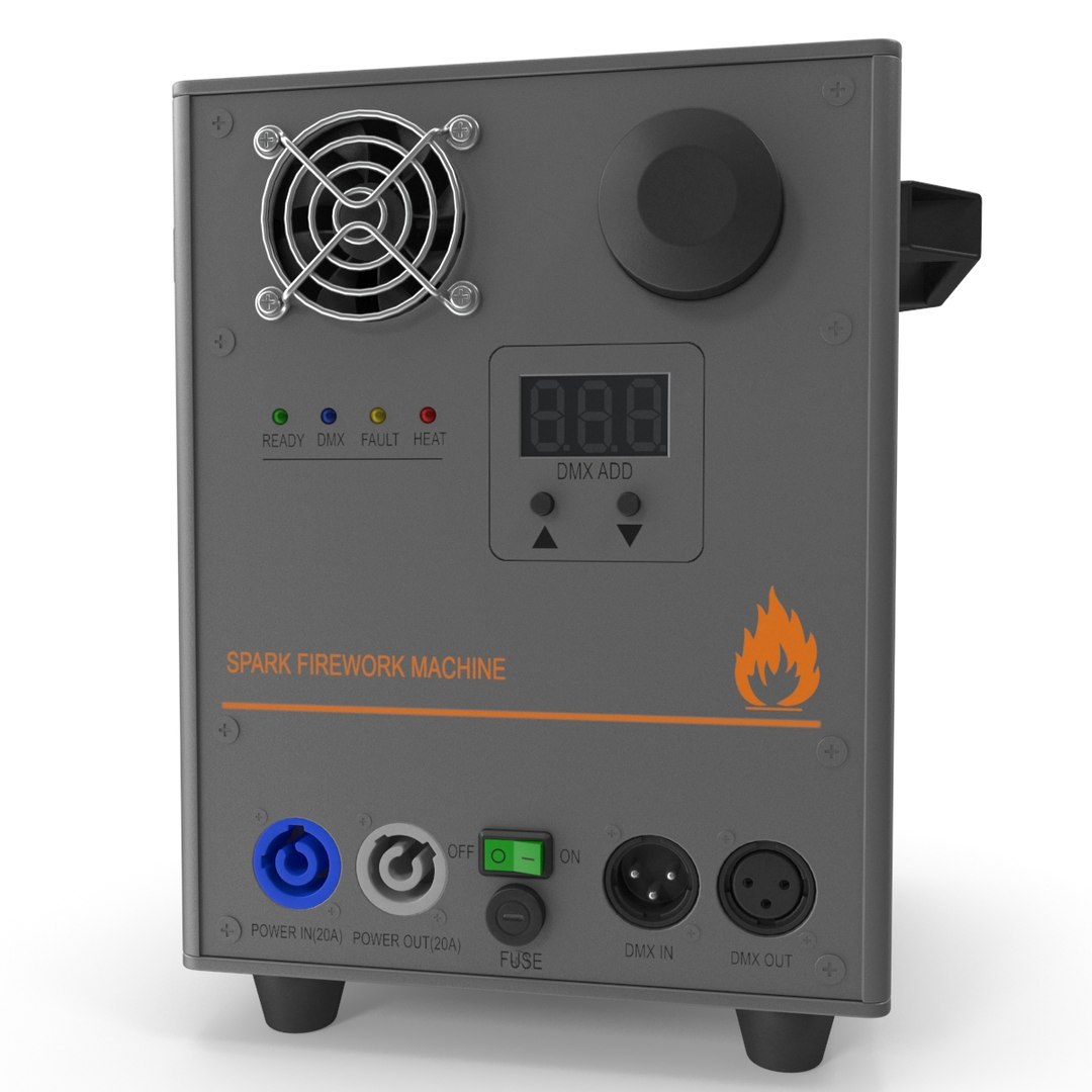 3D Model Spark Firework Machine PBR - TurboSquid 1831860