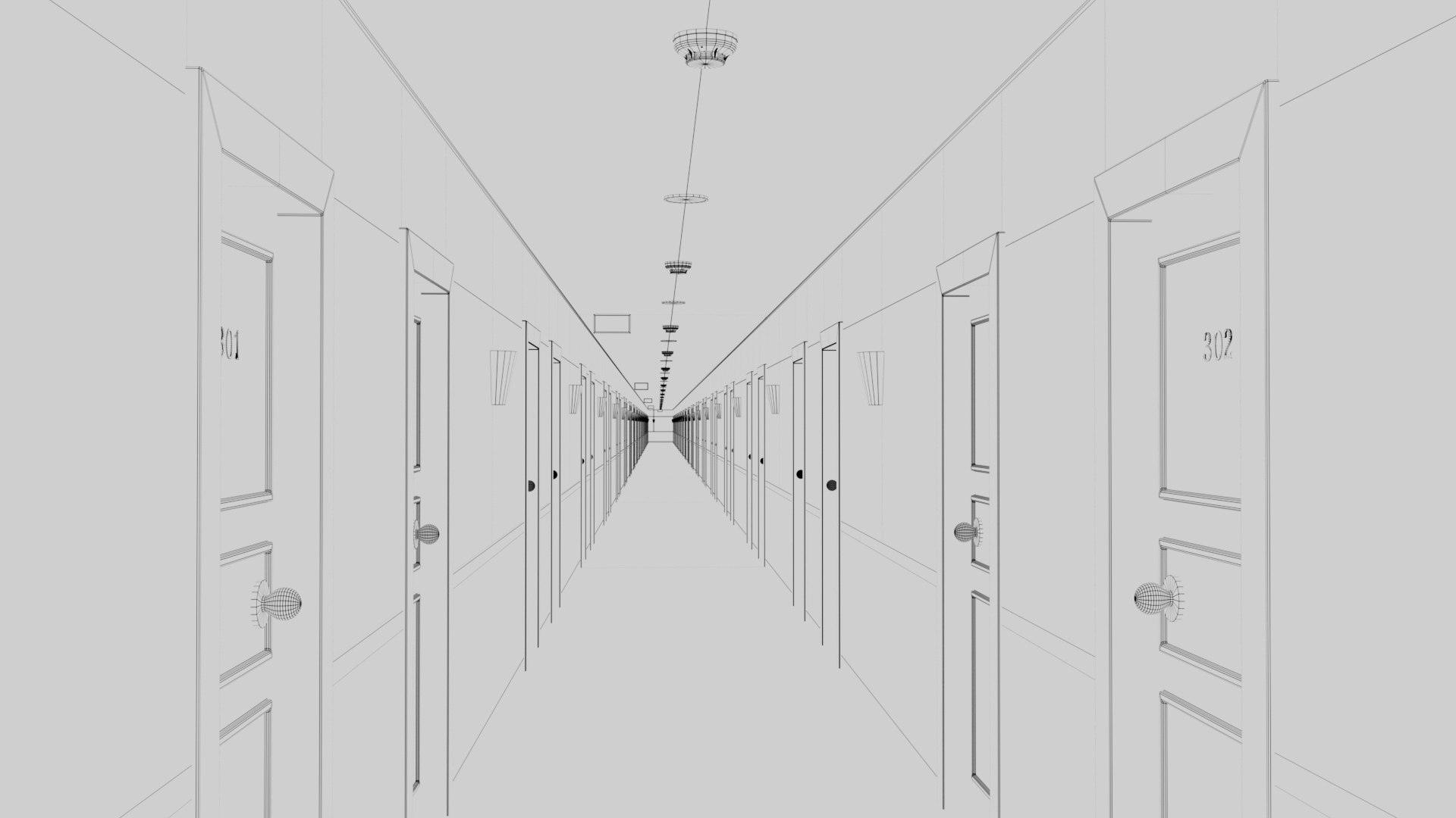 The Endless Corridor 3D Model - TurboSquid 2365970