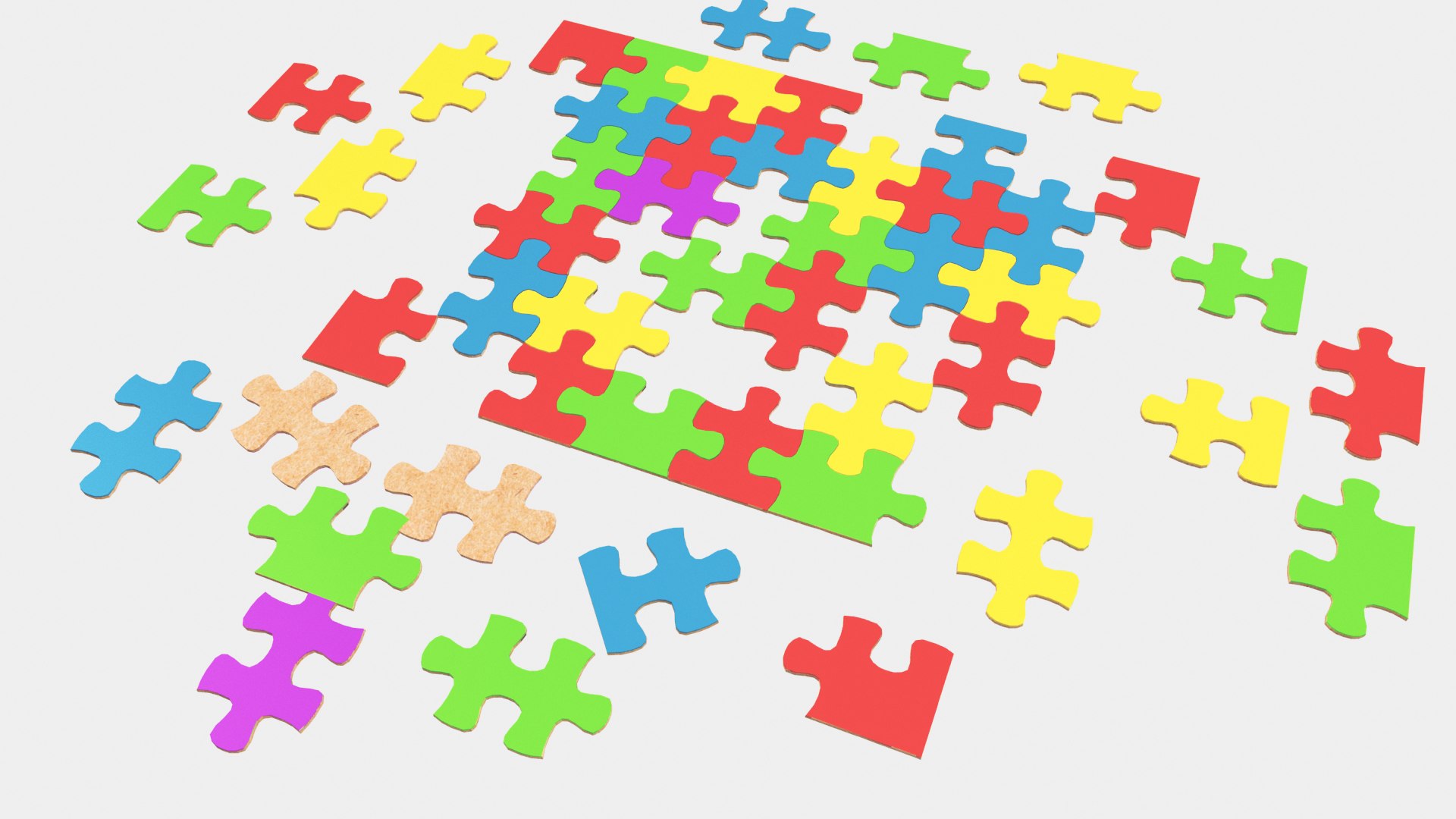 3D real jigsaw puzzle model - TurboSquid 1591498