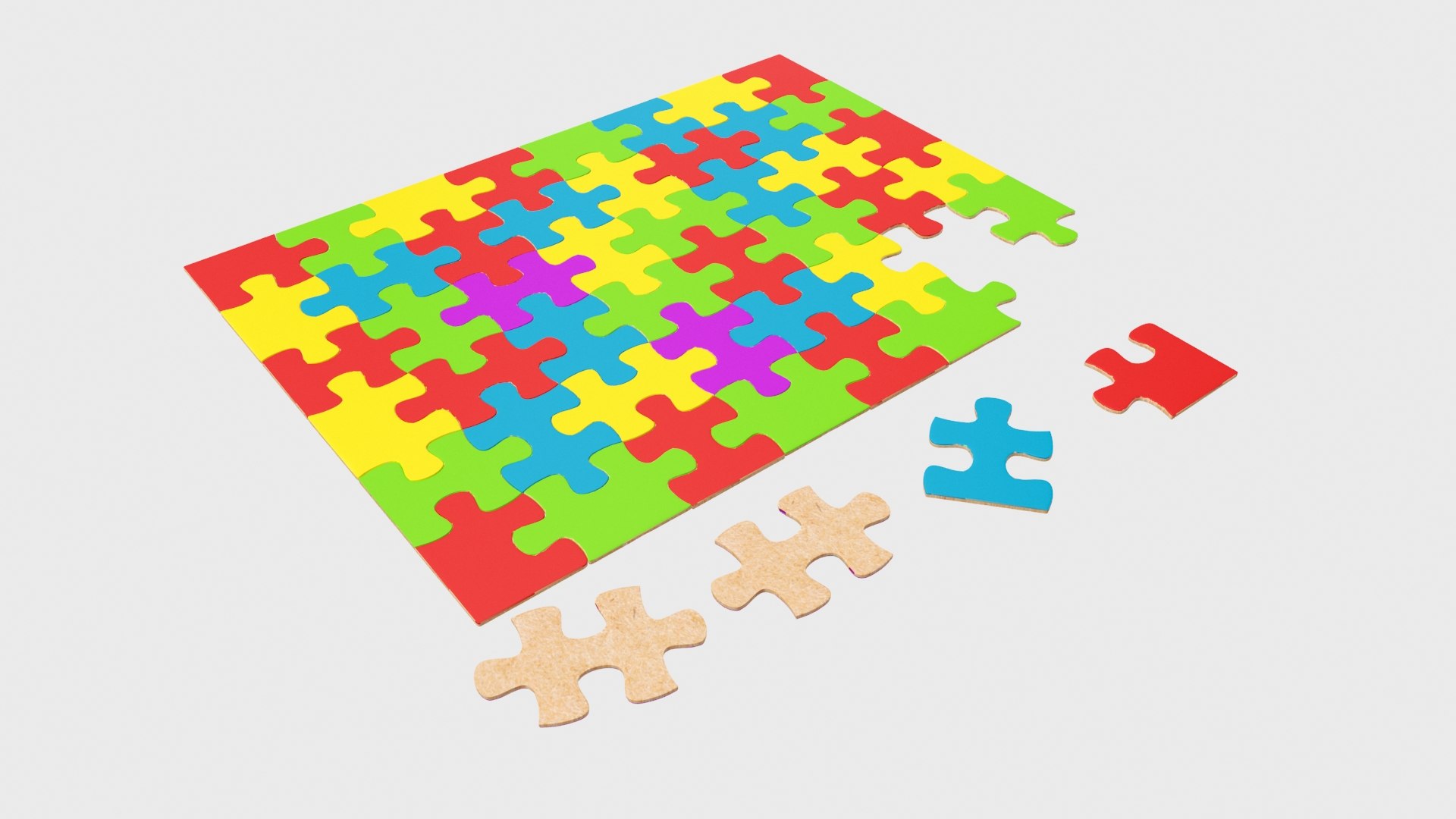 3D real jigsaw puzzle model - TurboSquid 1591498