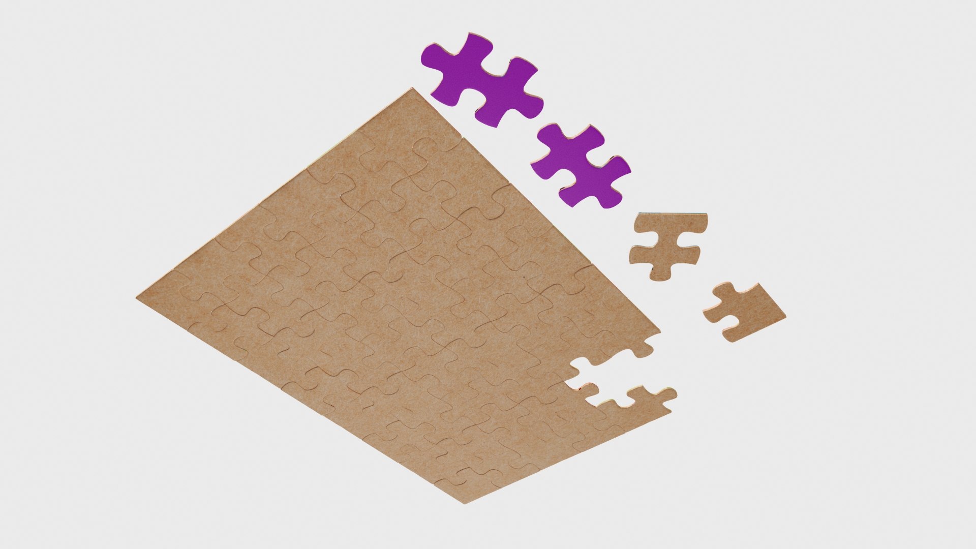 3D real jigsaw puzzle model - TurboSquid 1591498