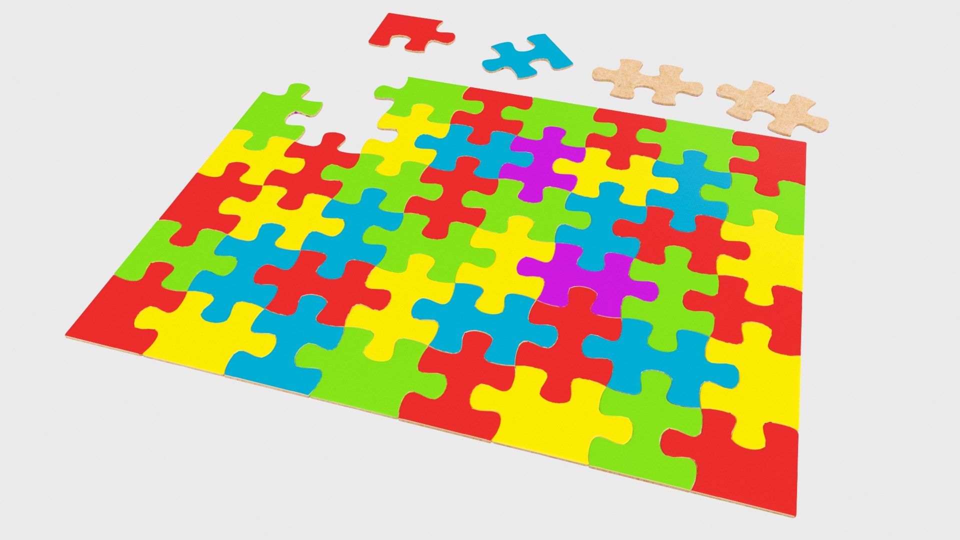 3D real jigsaw puzzle model - TurboSquid 1591498