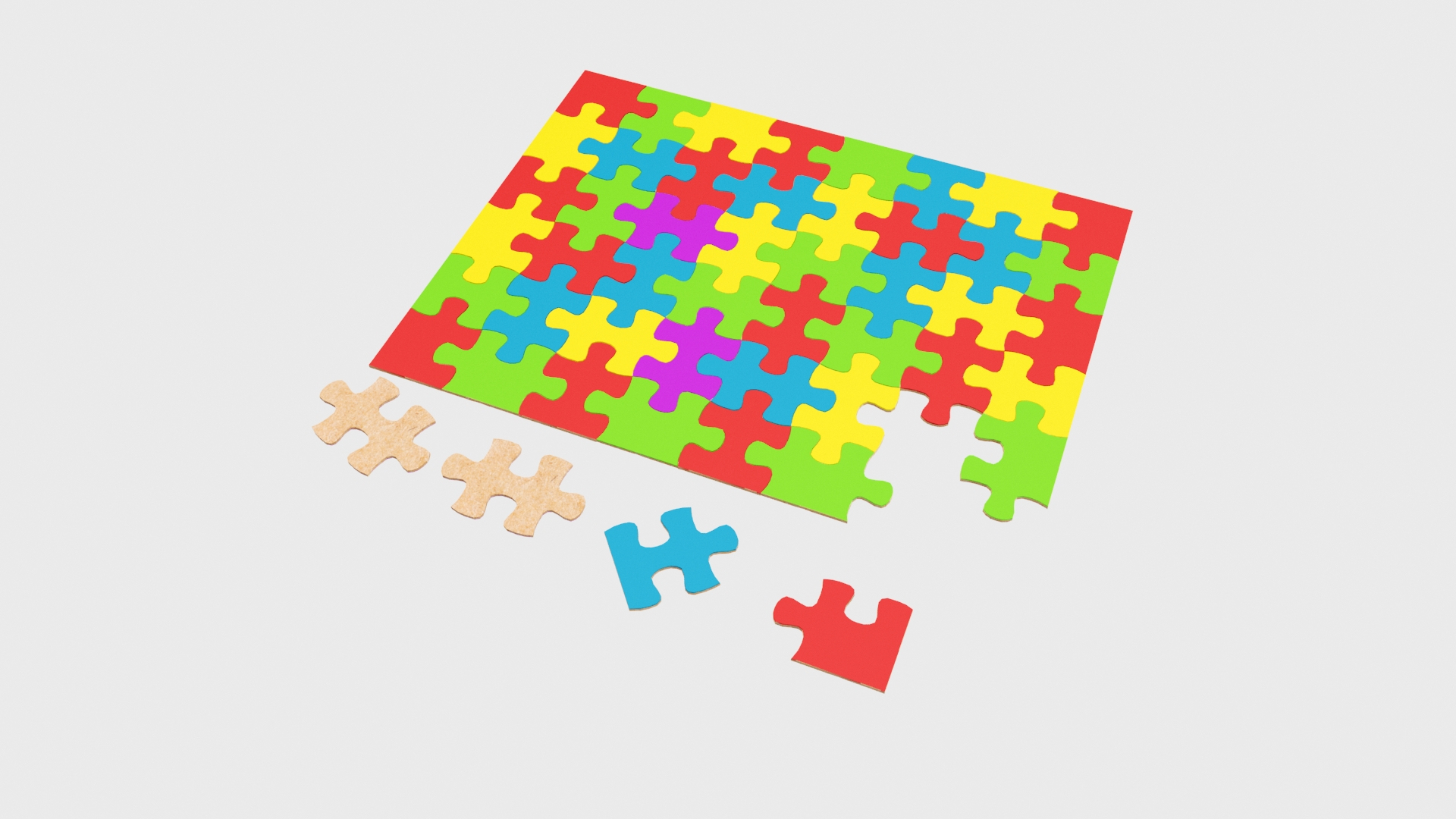 3D real jigsaw puzzle model - TurboSquid 1591498