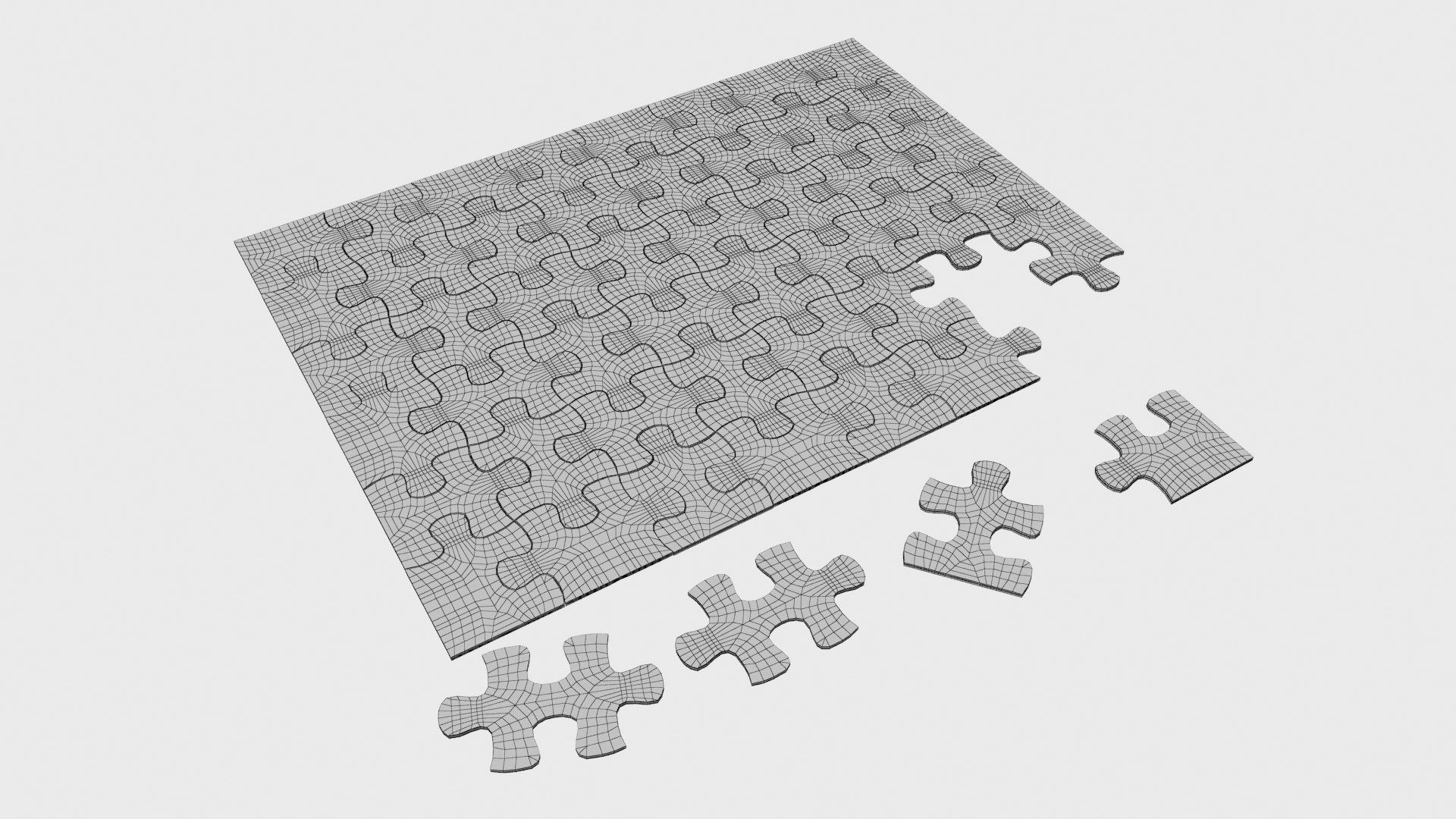 3D real jigsaw puzzle model - TurboSquid 1591498