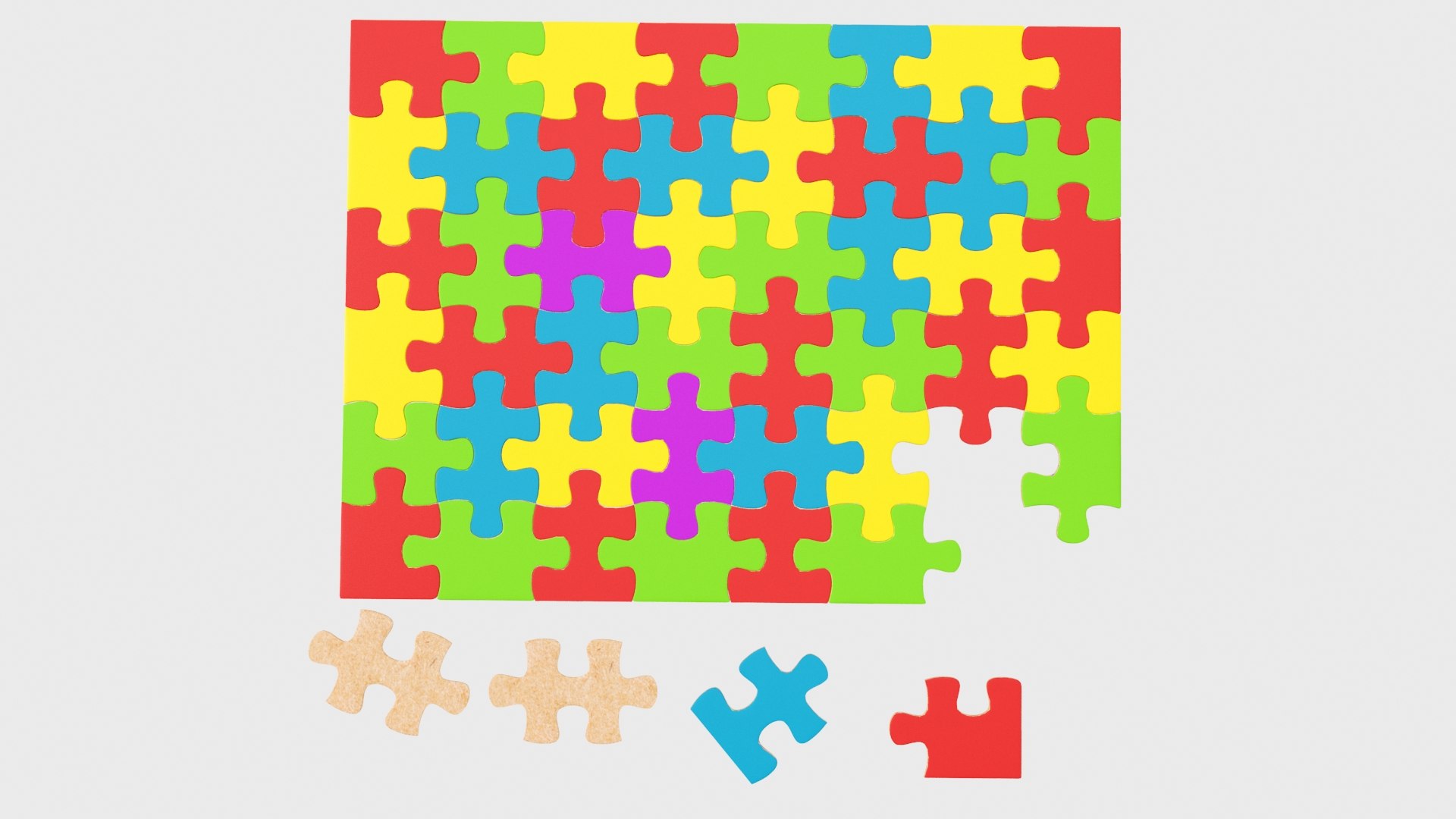 3D real jigsaw puzzle model - TurboSquid 1591498