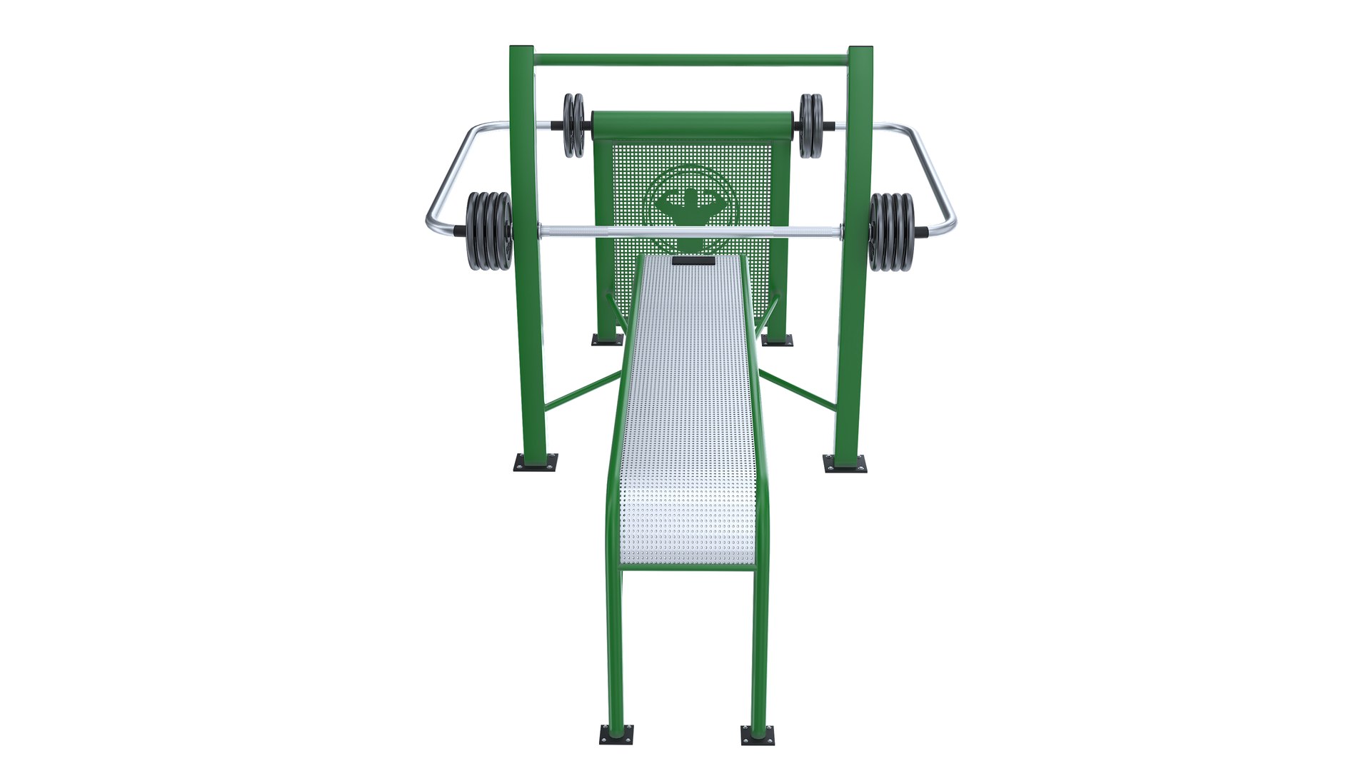 3D Outdoor Gym Equipment Bench Press - TurboSquid 2277562