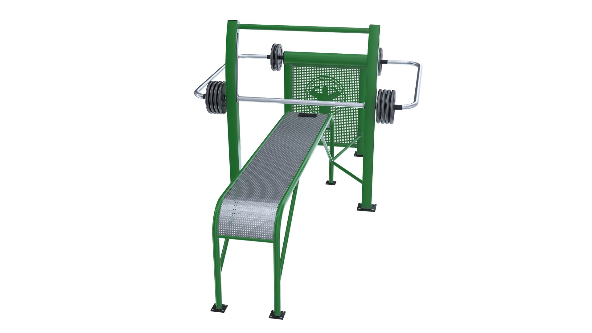 3D Outdoor Gym Equipment Bench Press - TurboSquid 2277562