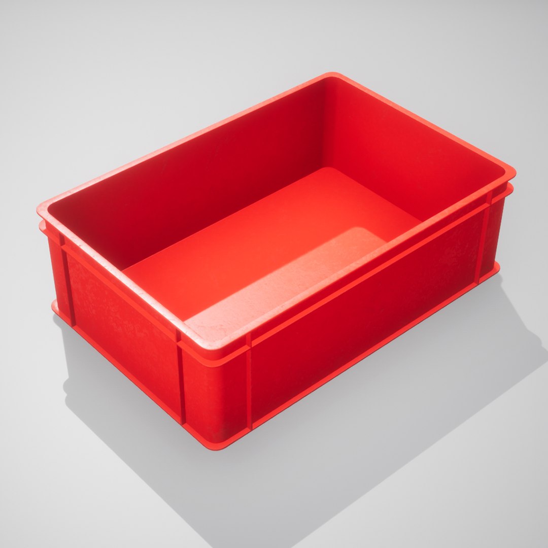 Plastic Stacking Box Red 3D Model - TurboSquid 1300578