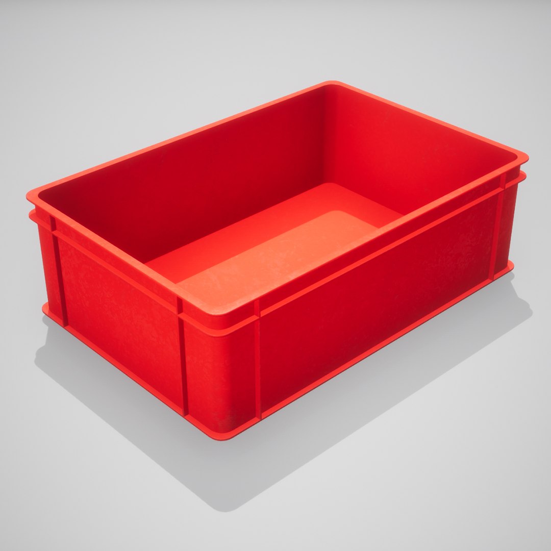 Plastic Stacking Box Red 3D Model - TurboSquid 1300578