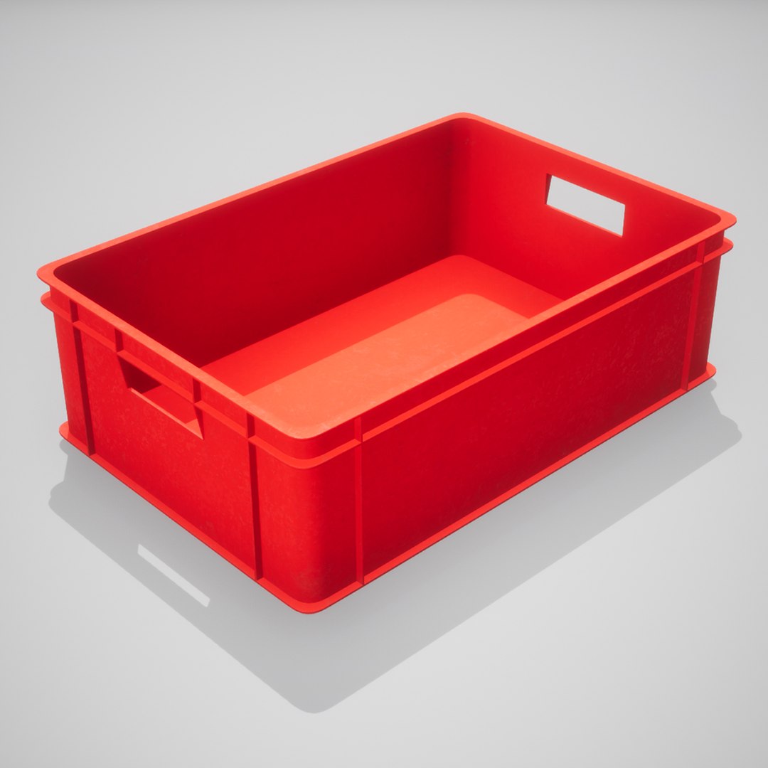 Plastic Stacking Box Red 3D Model - TurboSquid 1300578