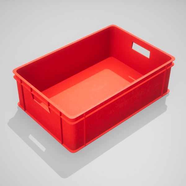 Plastic stacking box red 3D model - TurboSquid 1300578