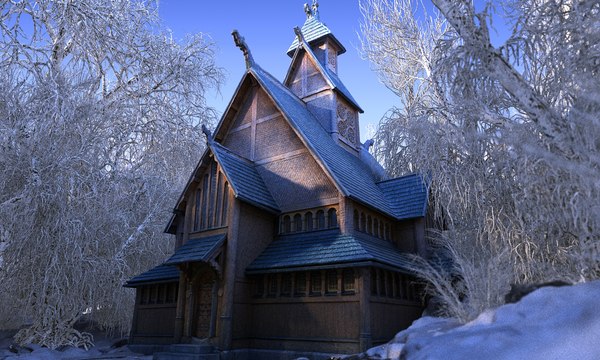 3D Winter Vikings Temple model - TurboSquid 1918730