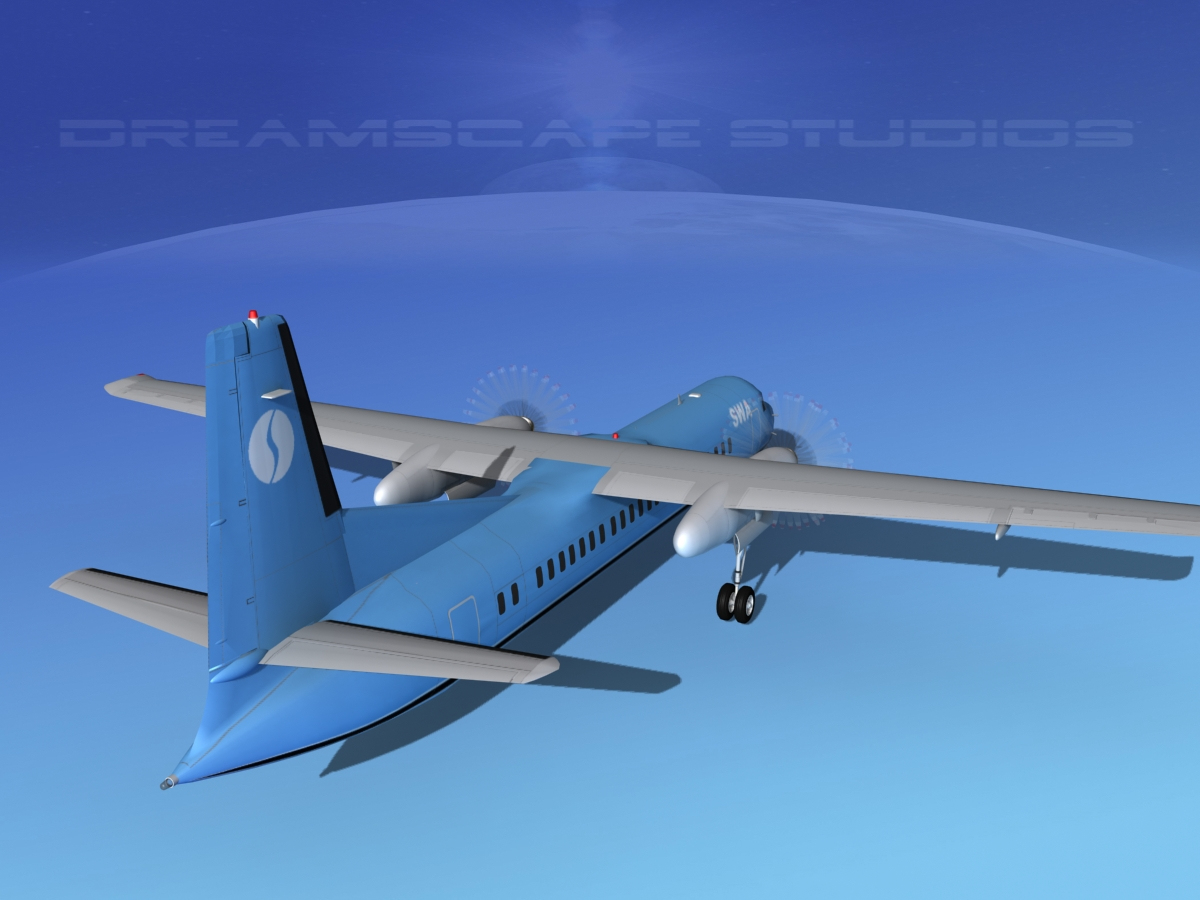 3d fokker aircraft model