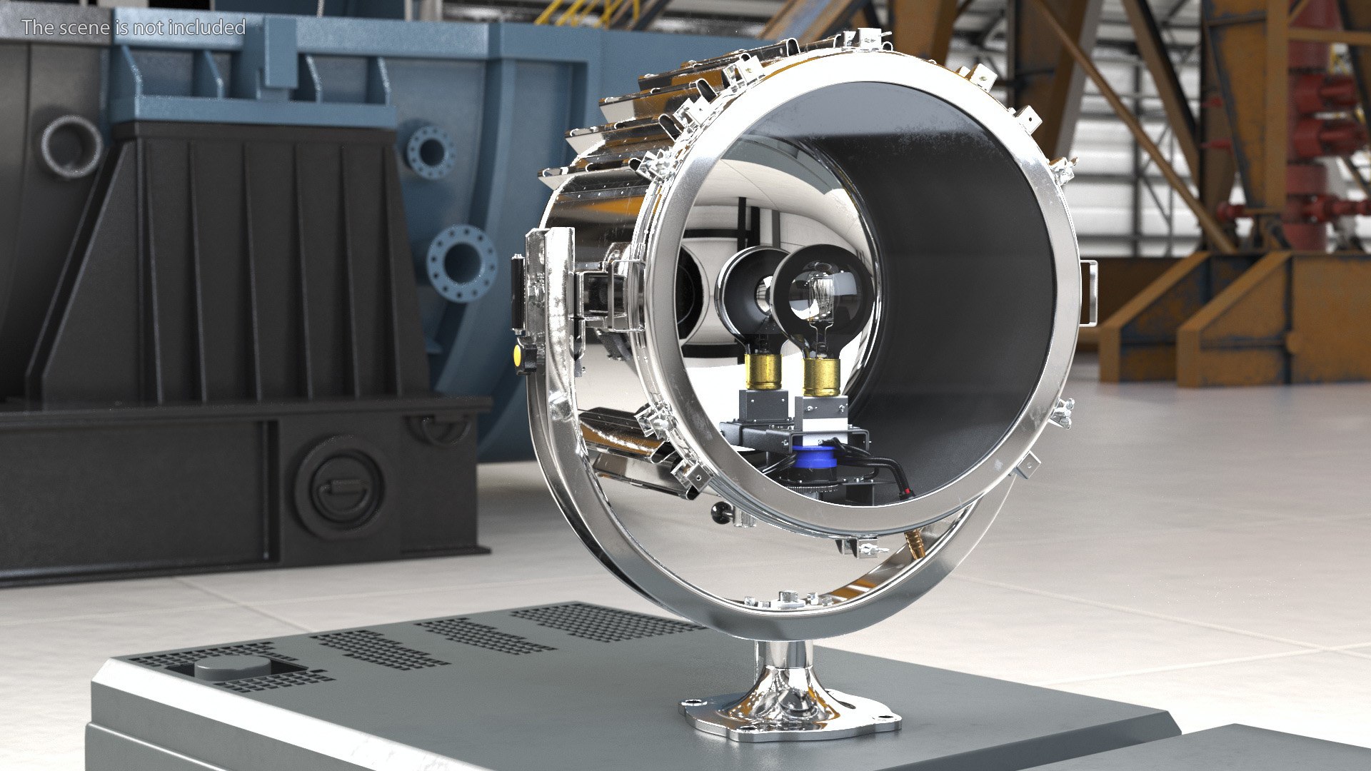 3D High Power Marine Suez Canal Searchlight Chrom - TurboSquid 1958541