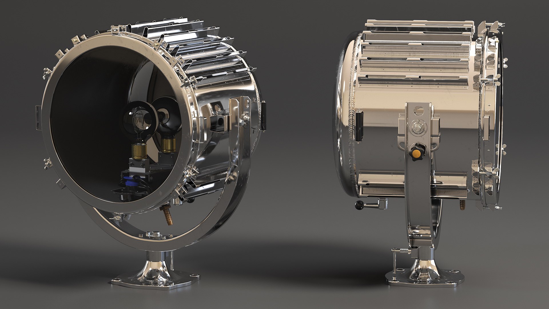 3D High Power Marine Suez Canal Searchlight Chrom - TurboSquid 1958541