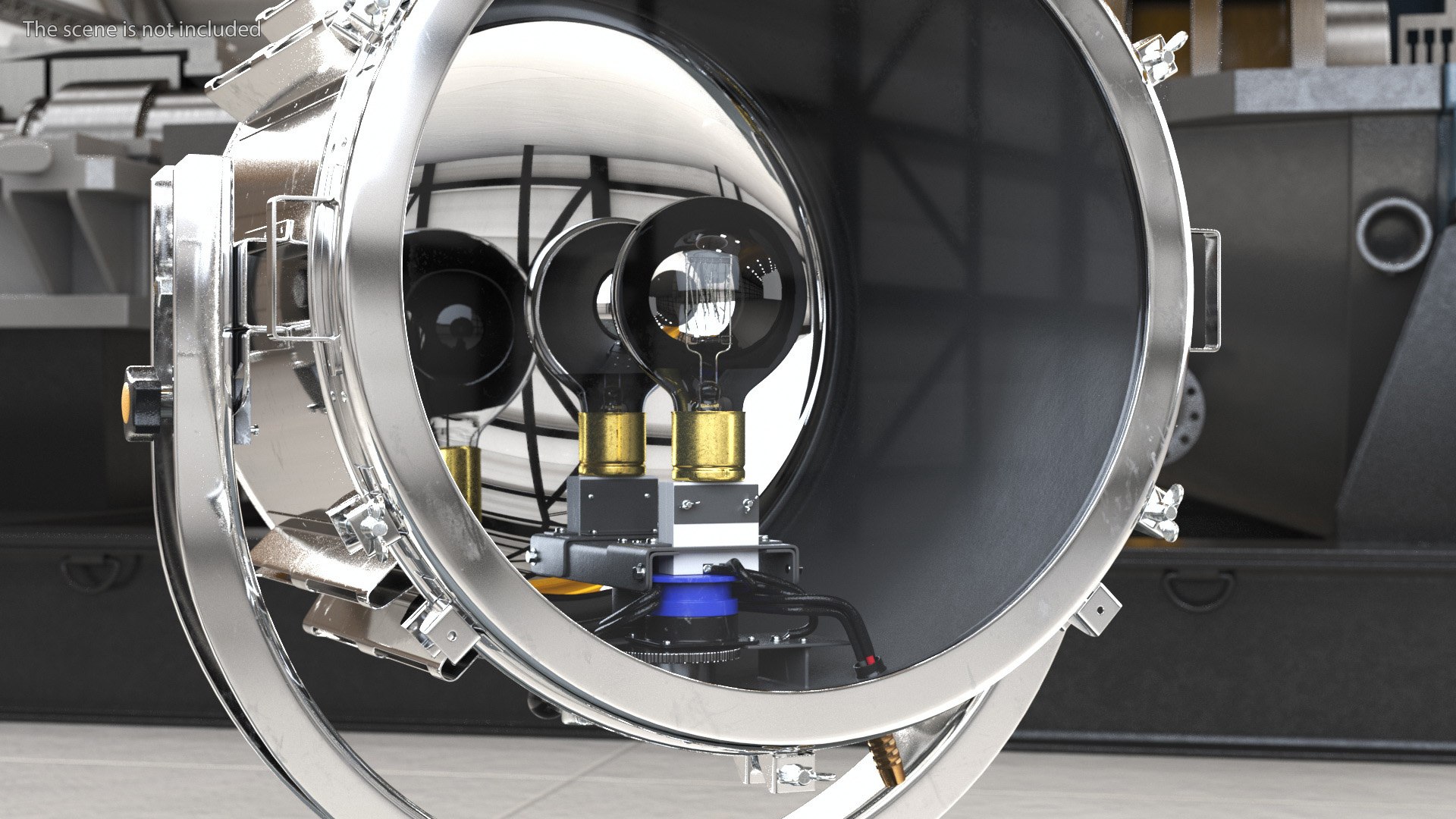 3D High Power Marine Suez Canal Searchlight Chrom - TurboSquid 1958541