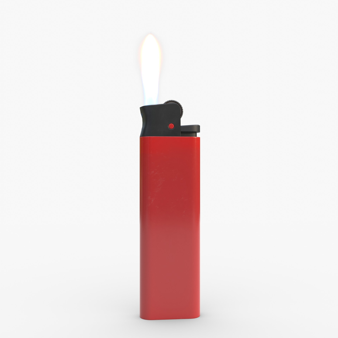 Lighter Red 3D Model - TurboSquid 2110441