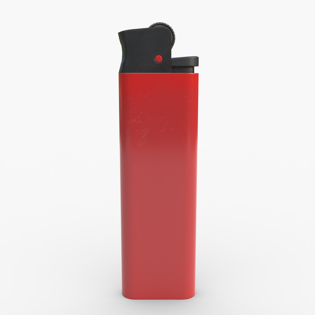 Lighter Red 3D Model - TurboSquid 2110441