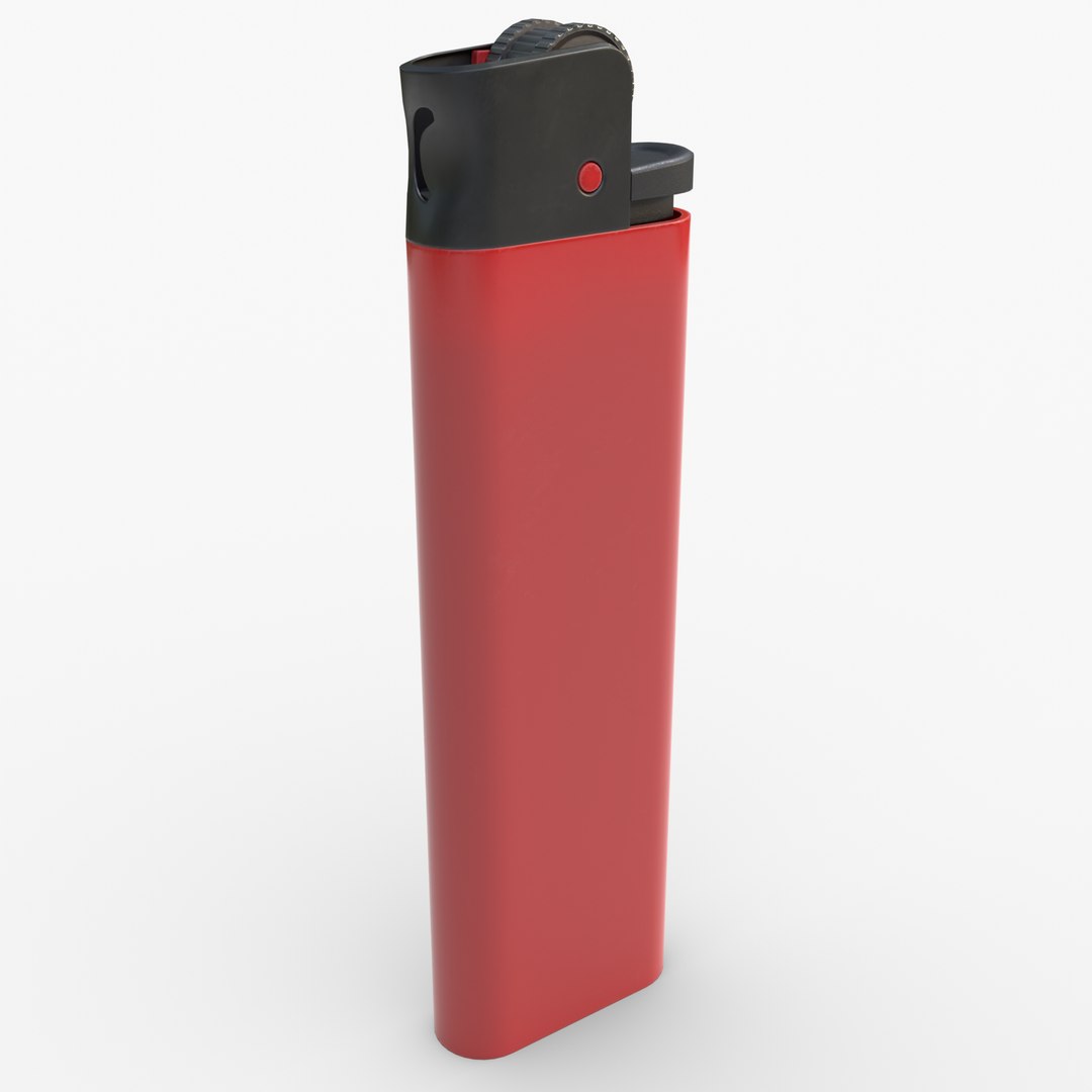 Lighter Red 3D Model - TurboSquid 2110441