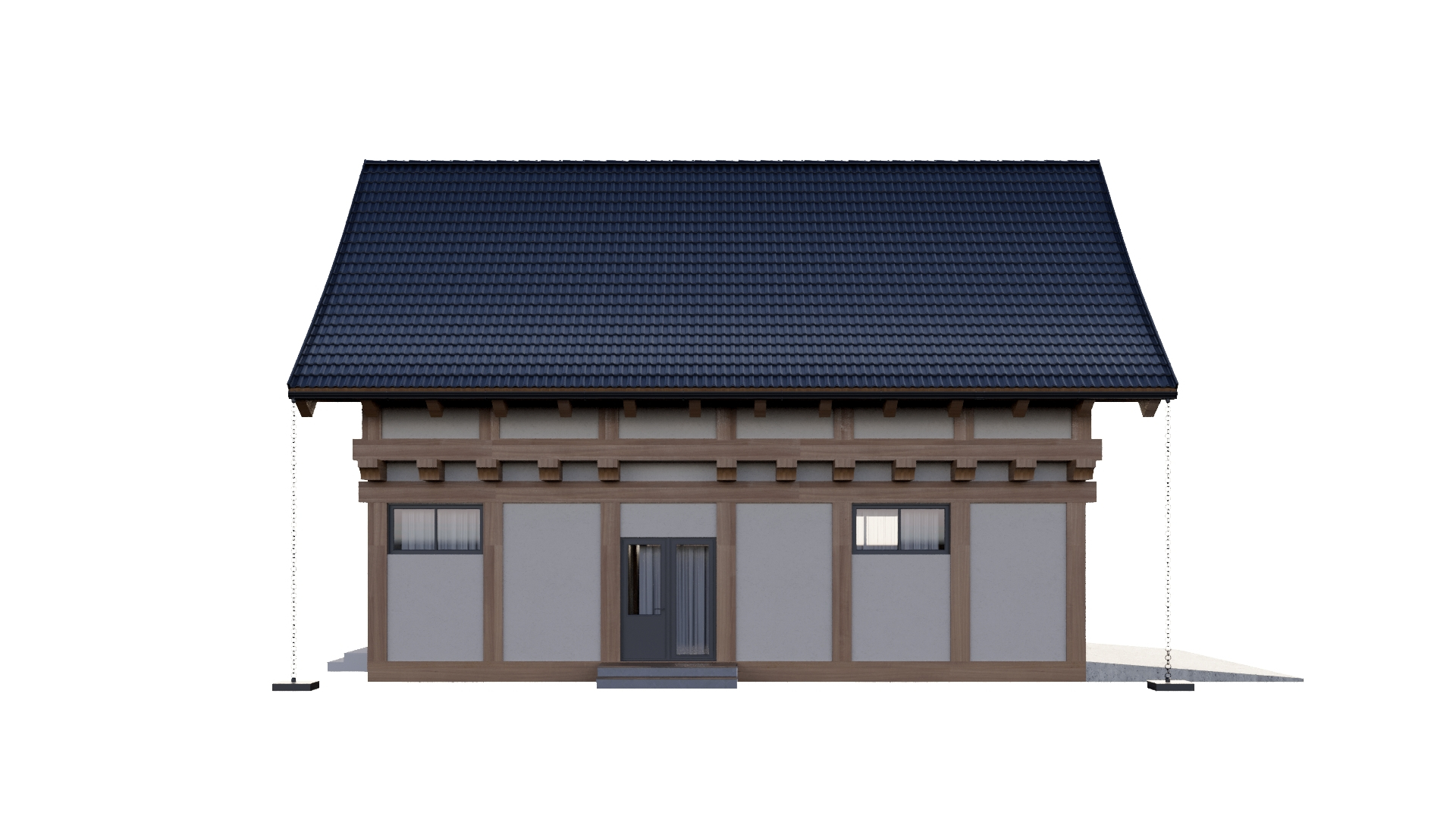 Asian Style Cottage House 2 3D Model - TurboSquid 2055557