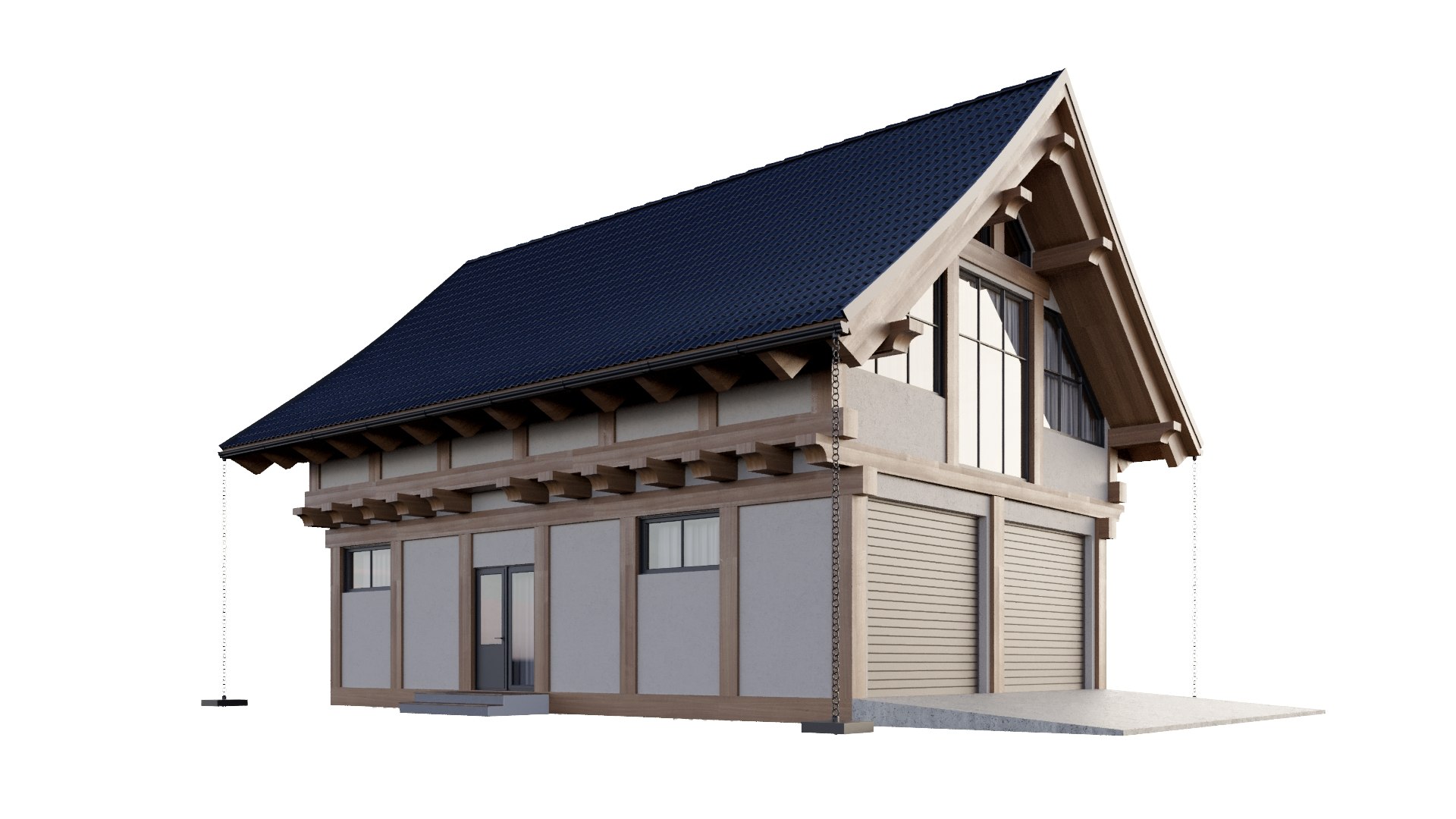 Asian Style Cottage House 2 3D Model - TurboSquid 2055557