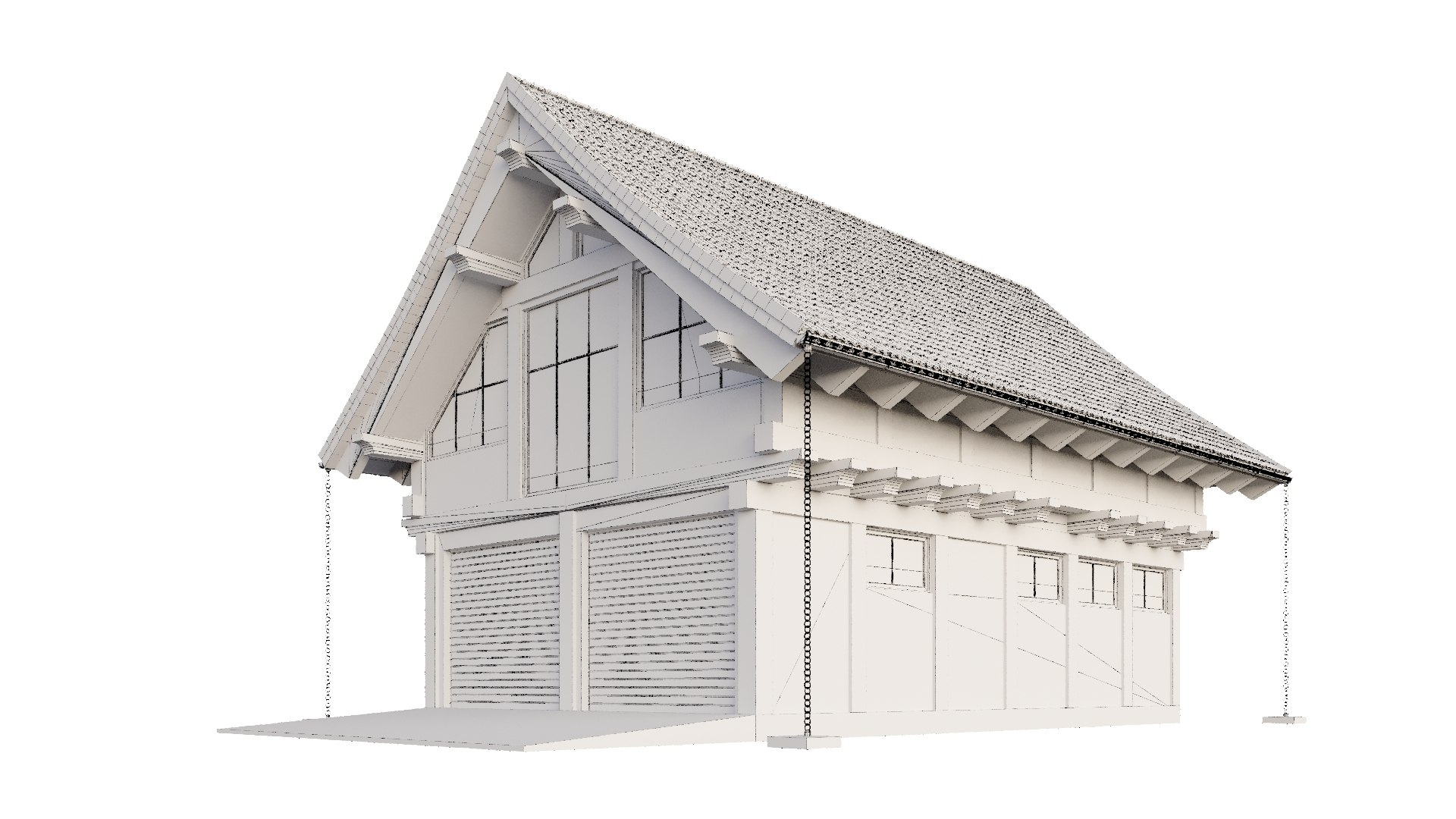 Asian Style Cottage House 2 3D Model - TurboSquid 2055557
