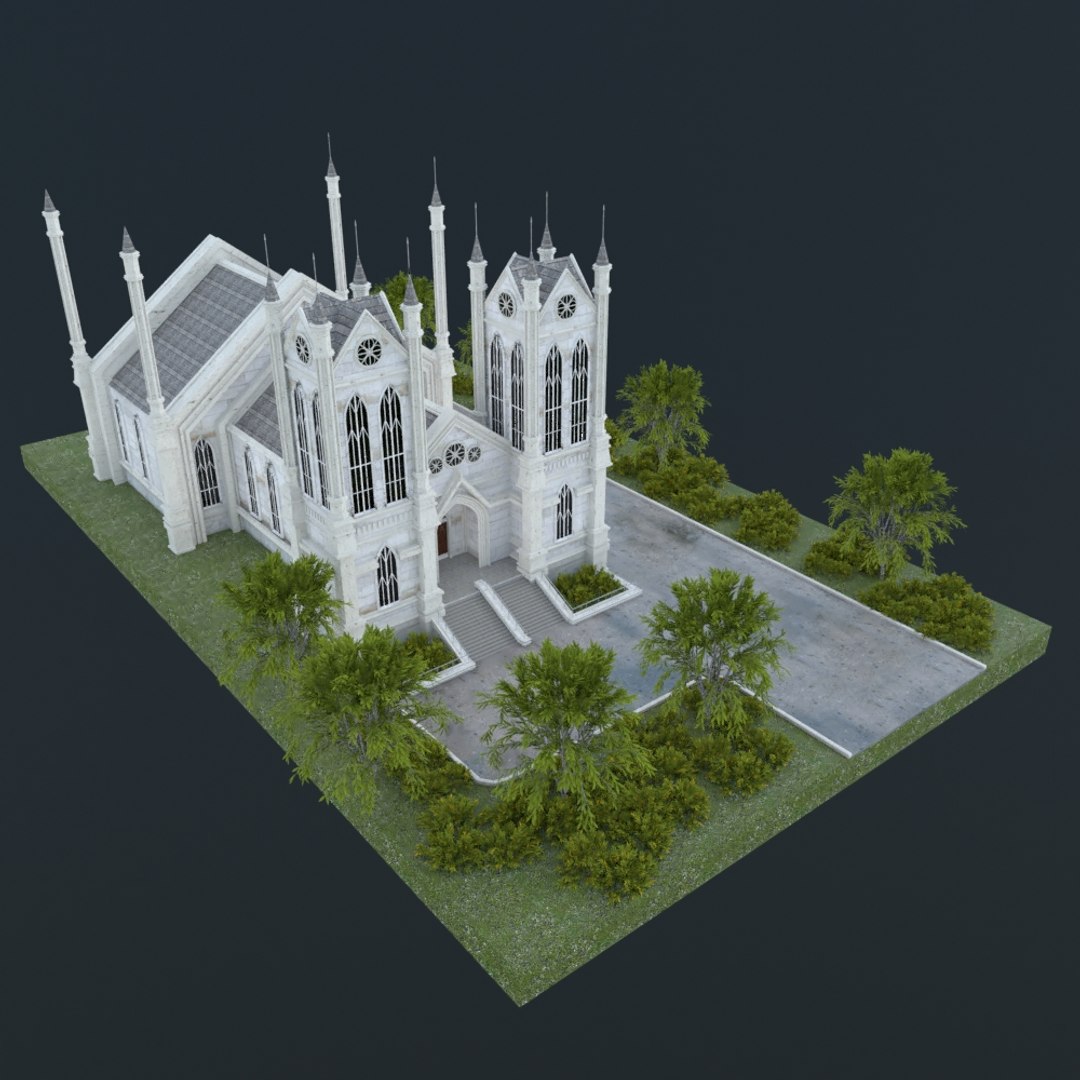 3D model church scene - TurboSquid 1462231
