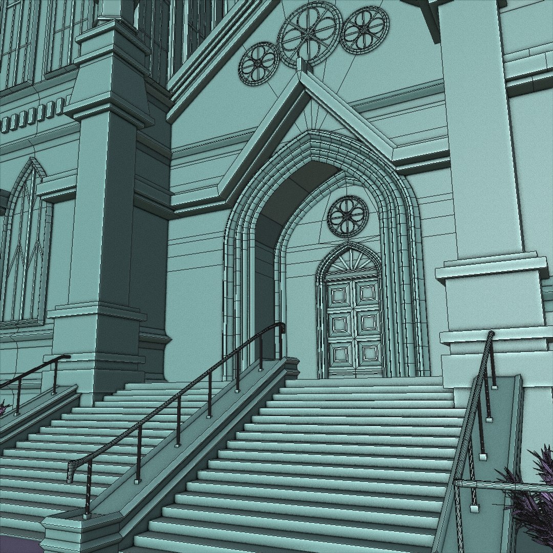 3D model church scene - TurboSquid 1462231
