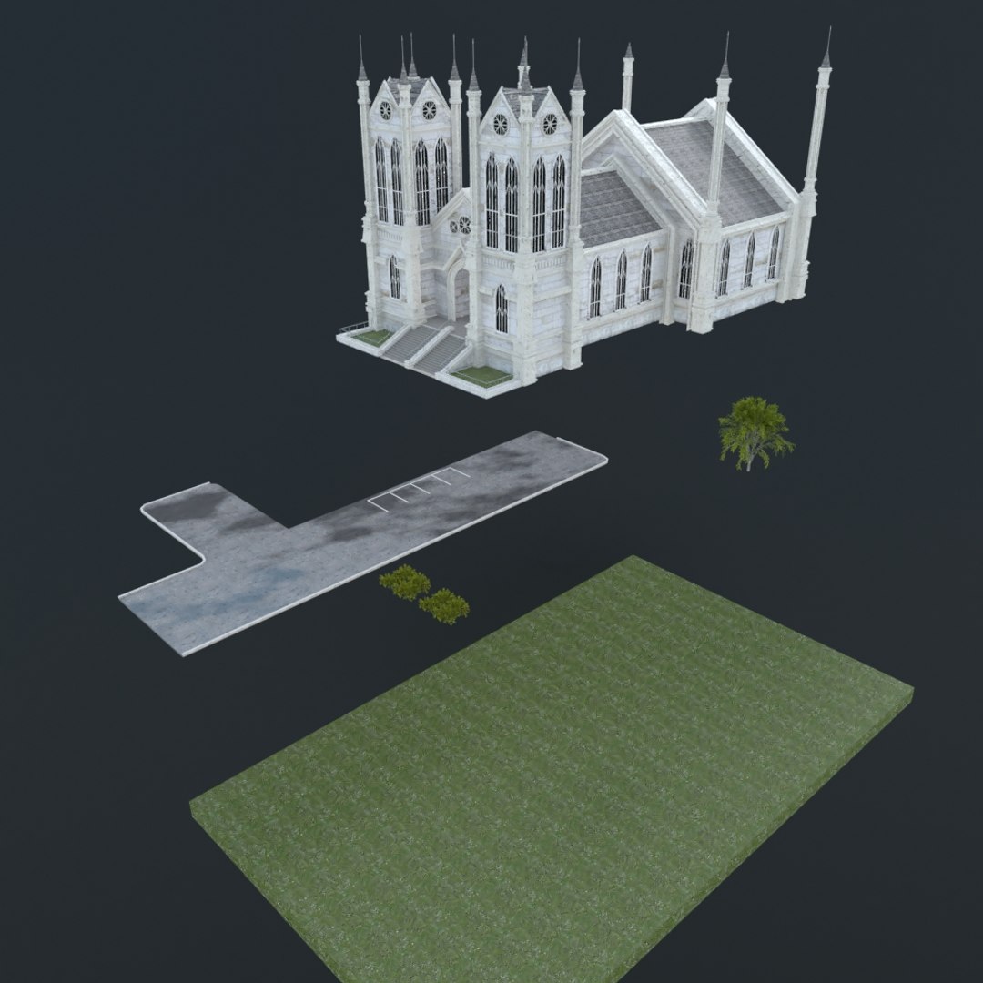 3D model church scene - TurboSquid 1462231
