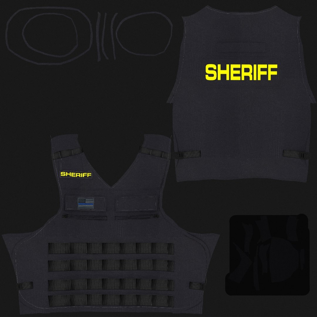 Sheriff vest 3D | 1143873 | TurboSquid