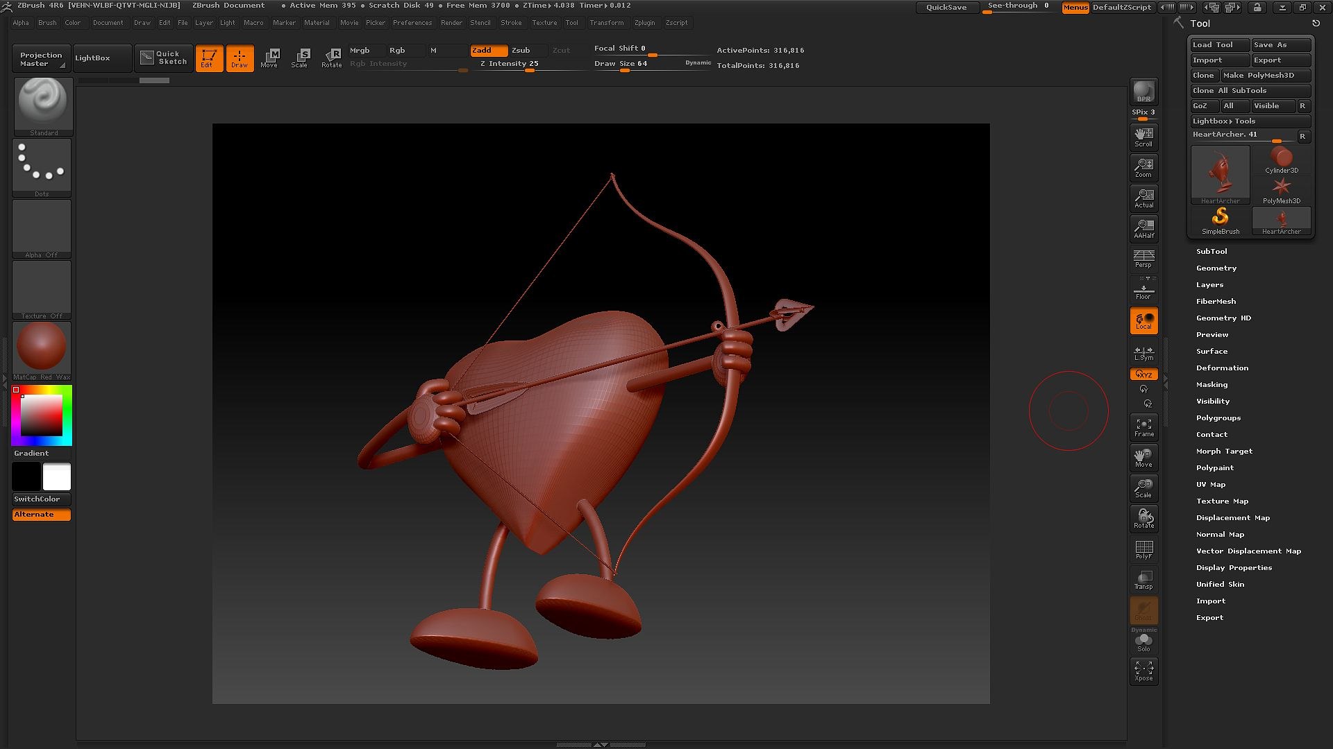 3d Model Heart Archer